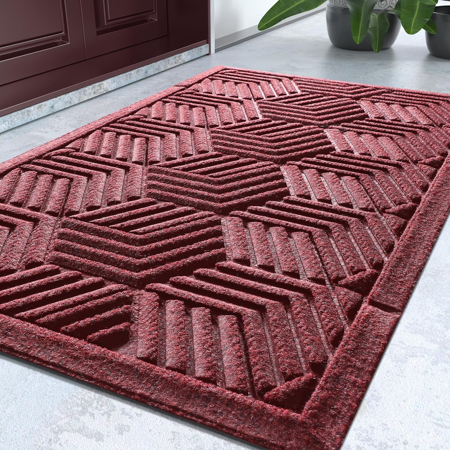 Yimobra Front Entrance Door Mat, All-Season Heavy Duty Outdoor Indoor ...