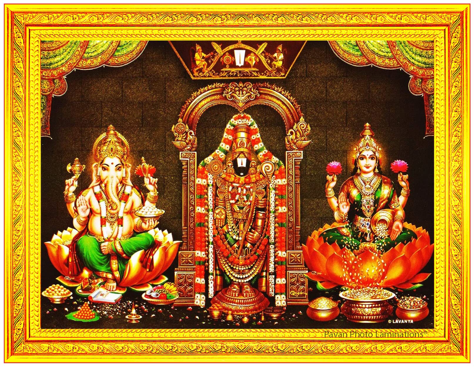 Pavan Photo Laminations Lord Tirupati Balaji Perumal Venkateswara ...