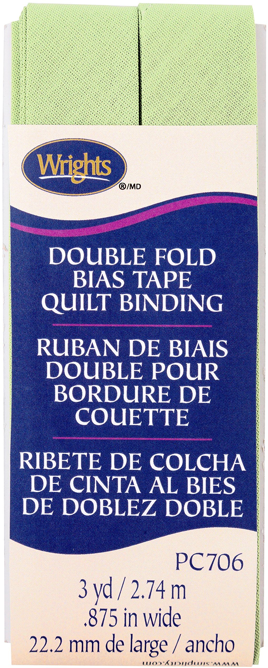 Snapklik.com : 117706528 Sage Double Fold Quilt Binding 7/8" X3yd