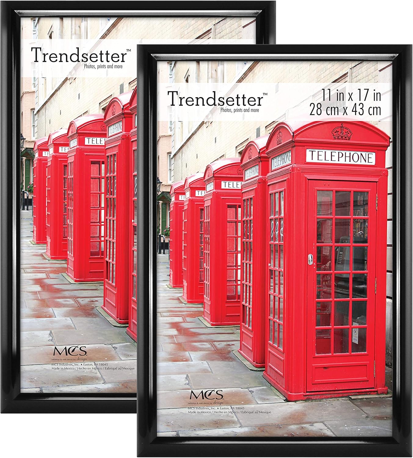 Amazon.com: MCS Trendsetter Poster Frame, Black, 11 x 17 in, 2 pk : Everything Else