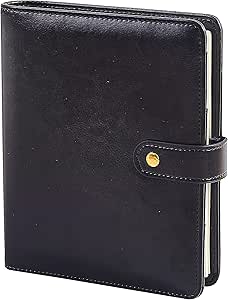 Amazon.com : TSFPapier PU Leather Cover Notebook, B6 Binder Journal ...