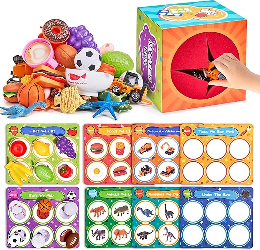 Amazon.com: JoyCat Sorting Toys for Toddlers with Sensory Play Box ...