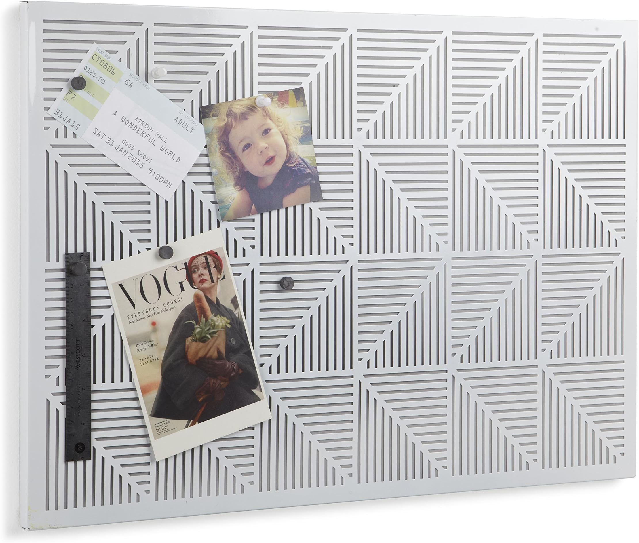 Umbra Trigon, Wall Mounted Bulletin Board, Magnetic Board, and Message ...