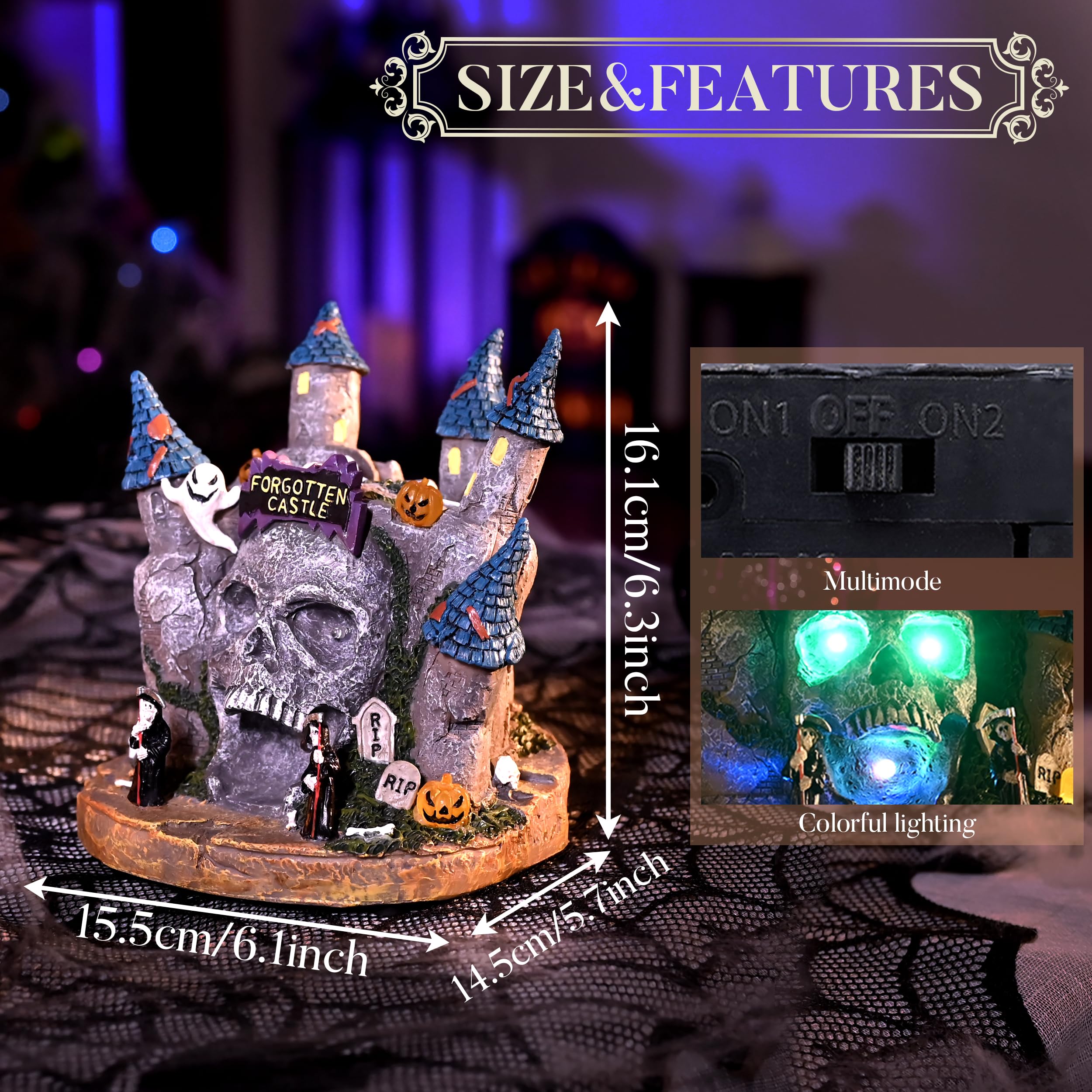 Snapklik.com : Valery Madelyn Scary Halloween Villages Decorations For ...