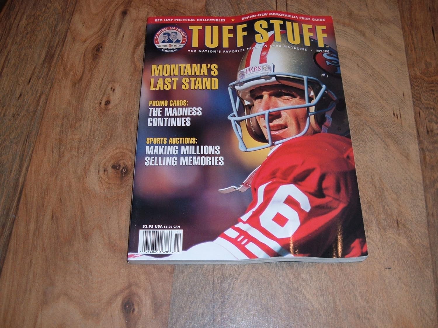 Tuff Stuff, November 1992, Joe Montana-San Francisco 49ers.: November ...