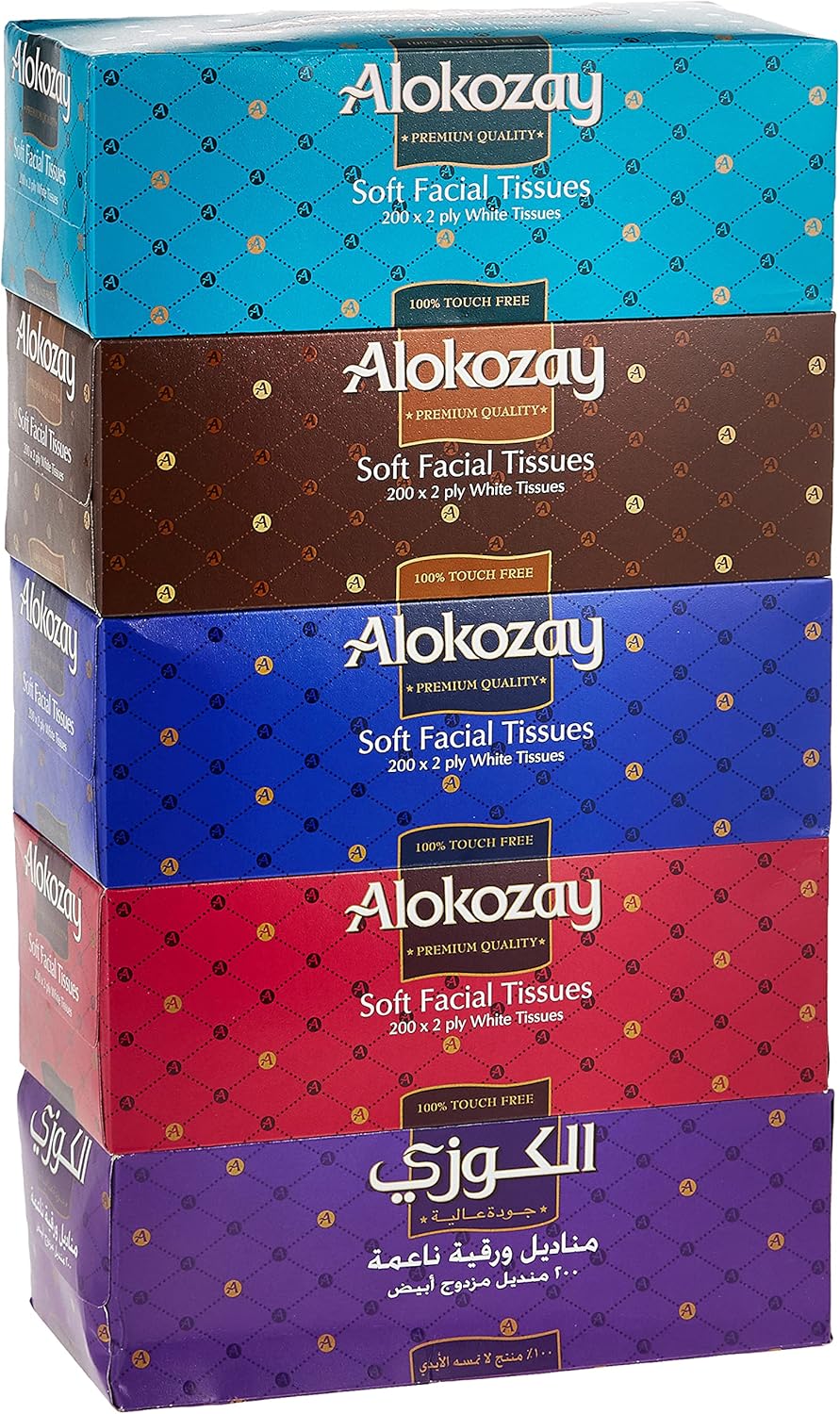 Alokozay 2 Ply Soft Facial Tissues 5-Pack : Buy Online at Best Price in ...