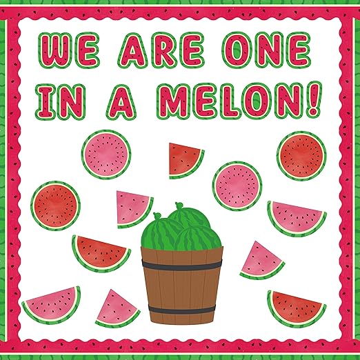 Amazon.com: AsodSway Summer Watermelon Fruit Bulletin Board Cutouts ...