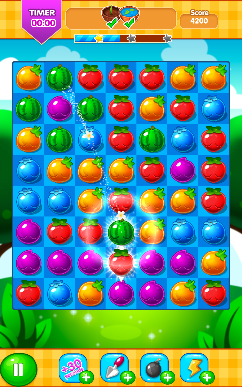 Juicy Fruit Candy Puzzle - Candy Match 3 Games - Tile Connect Match ...