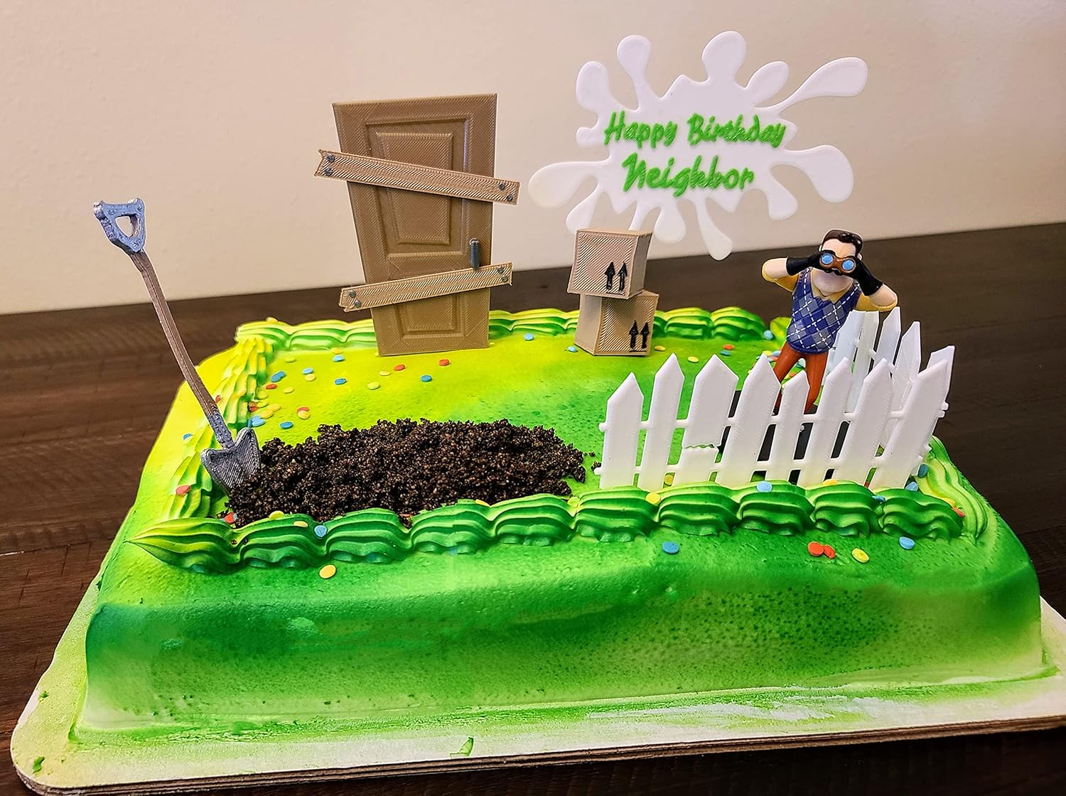 Amazon.com: Hello Neighbor Cake Topper Birthday Party : Grocery ...