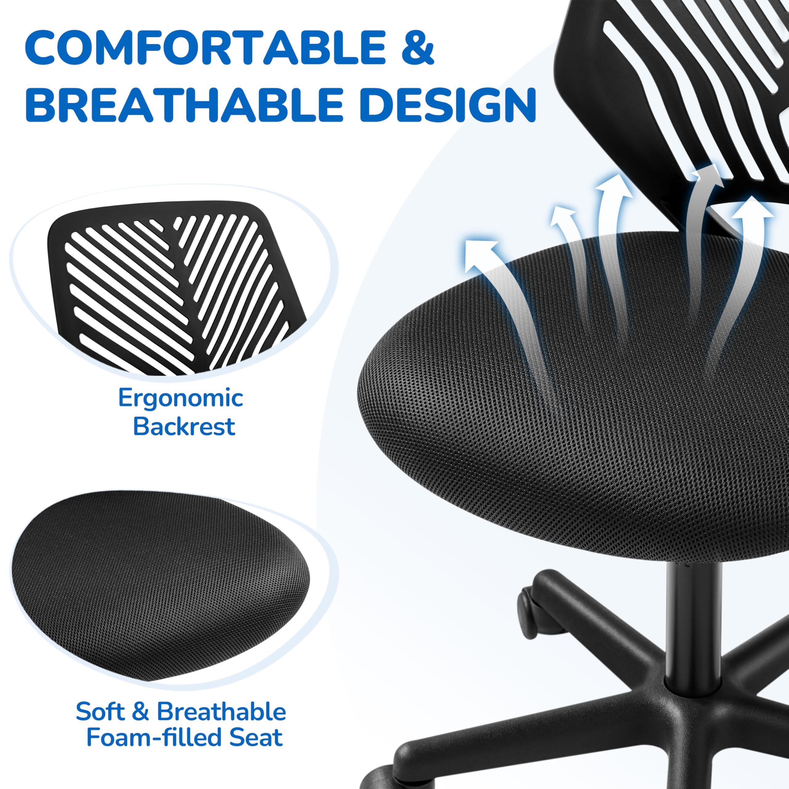 Snapklik.com : Yaheetech Students Cute Desk Chair Low-Back Armless ...