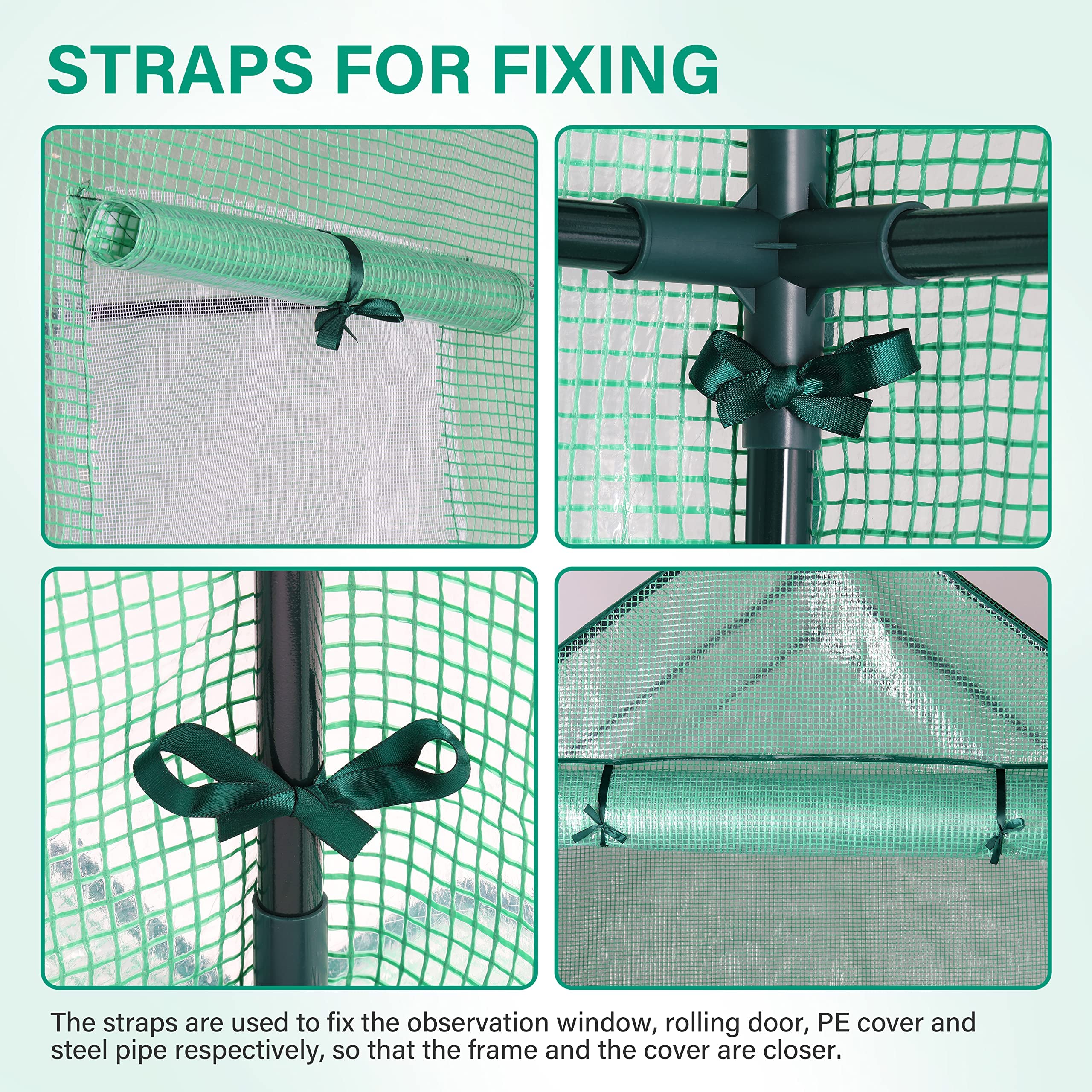 iPower Greenhouse with Screen Windows, 3 Tier 12 Shelves Portable ...