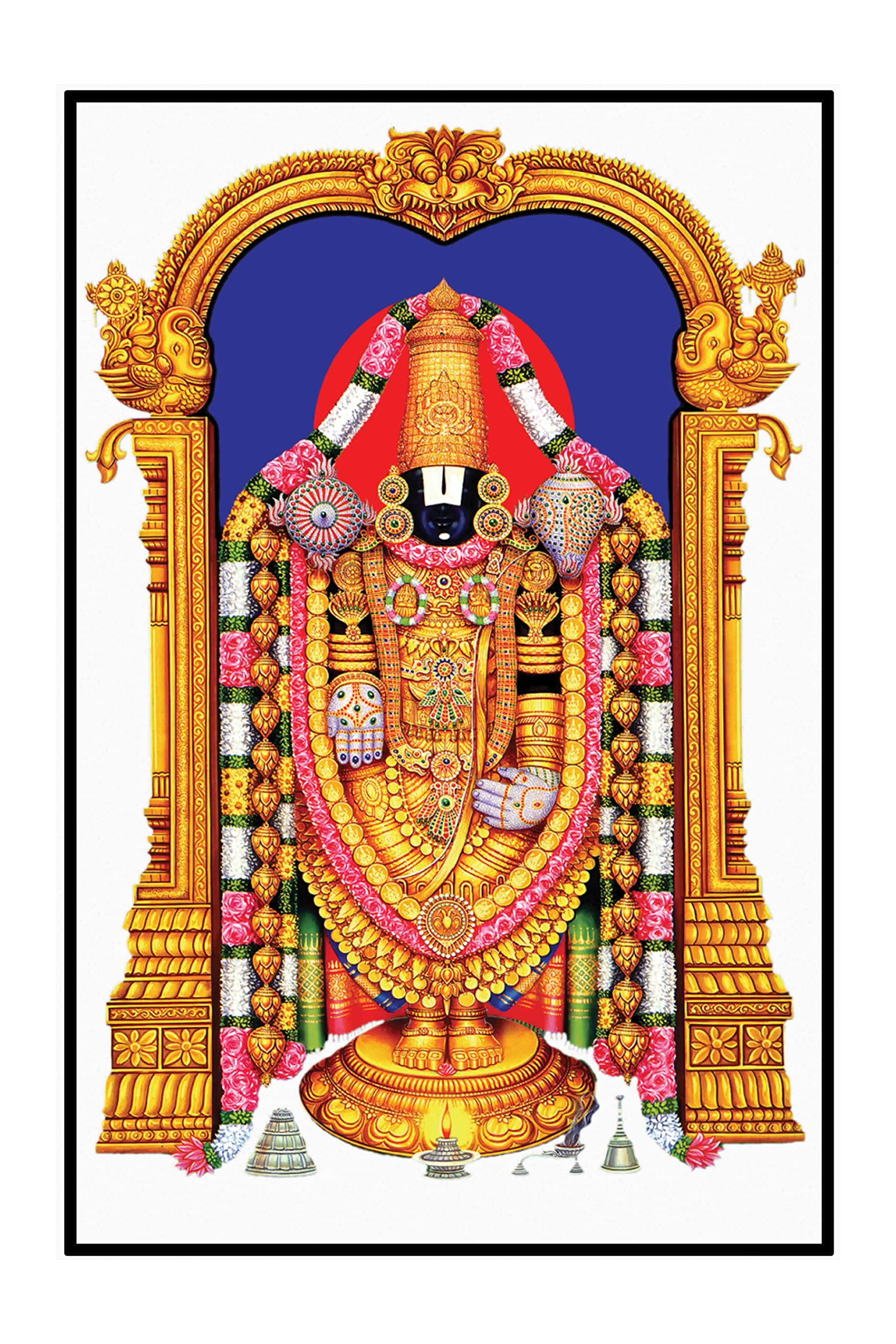 Buy Yellow Alley Lord Balaji Wall Poster|Hindu Religious Sticker Poster ...