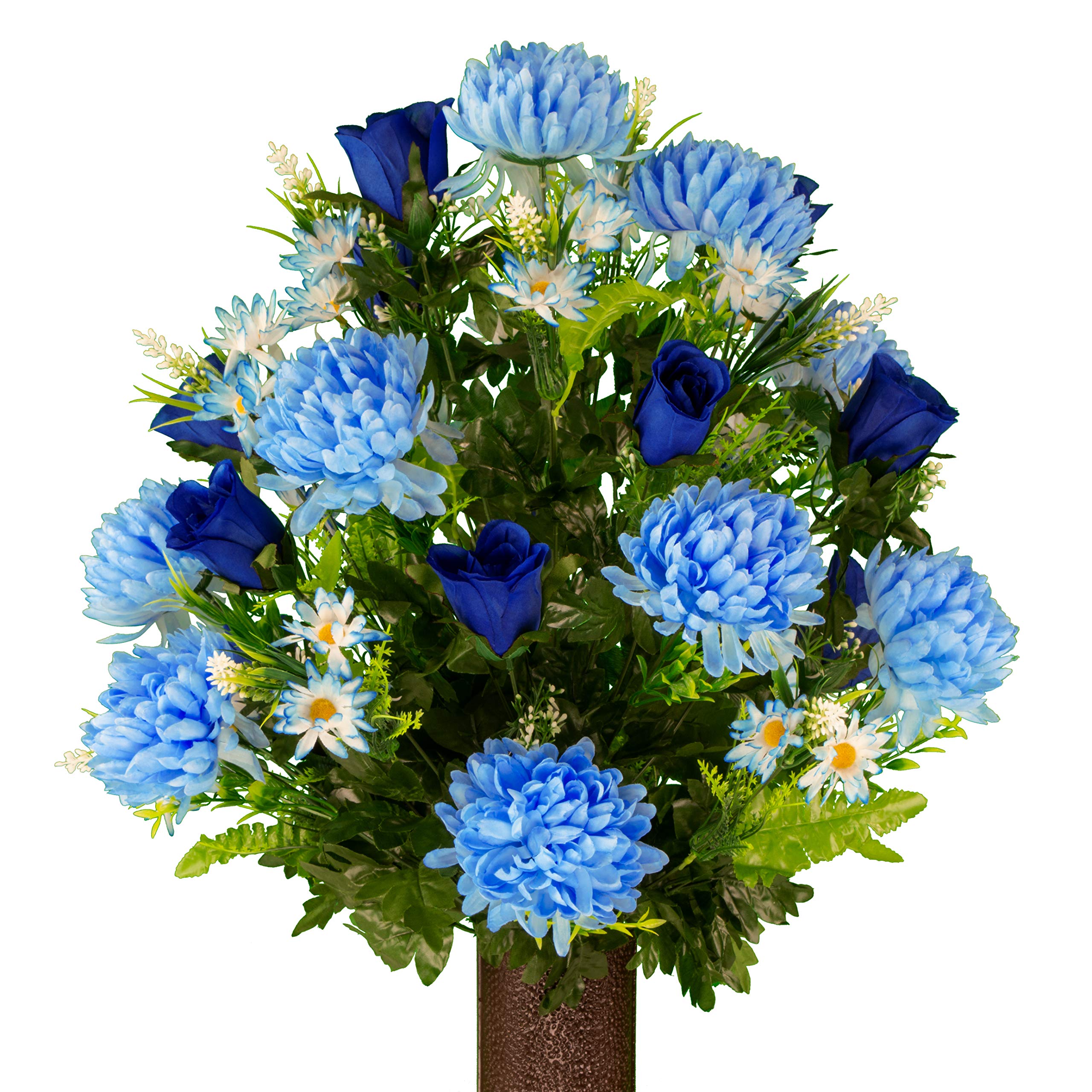 Buy Sympathy Silks Artificial Cemetery Flowers – Realistic Vibrant ...