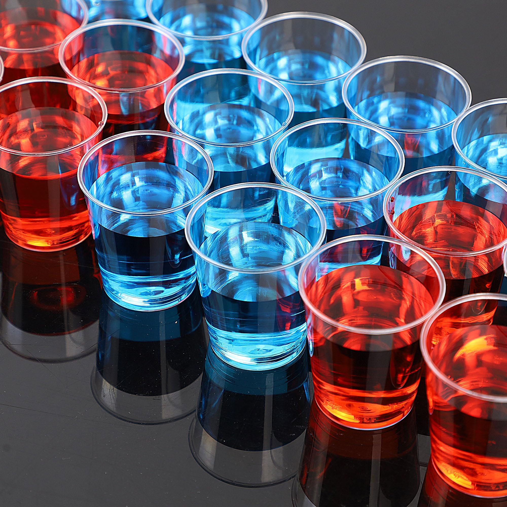 Snapklik.com : 500 Shot Glasses, 1oz Clear Plastic Disposable Hard Cups ...
