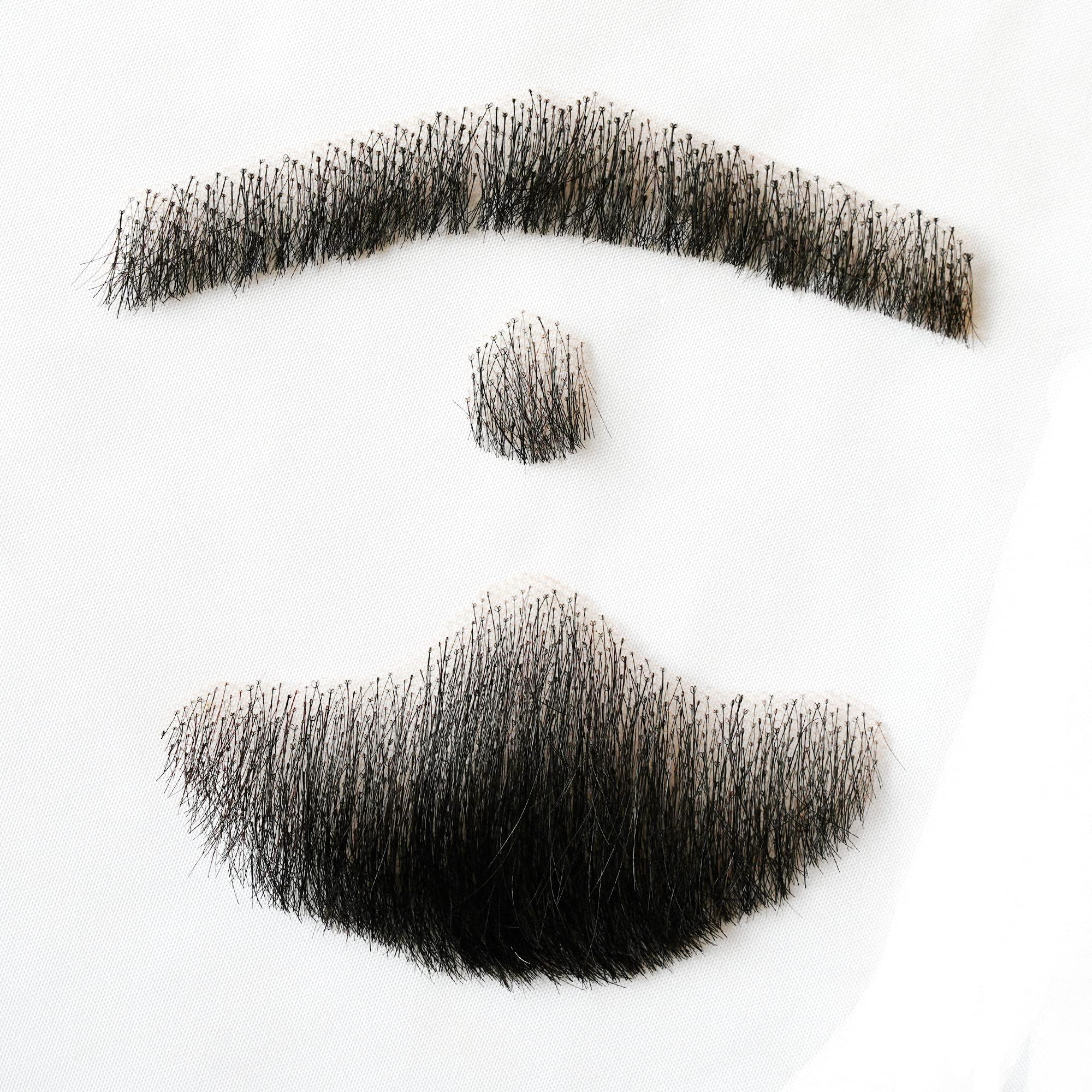 Amazon.com: Bromobiz Fake Mustache, Natural Looking Human Hair Fake ...