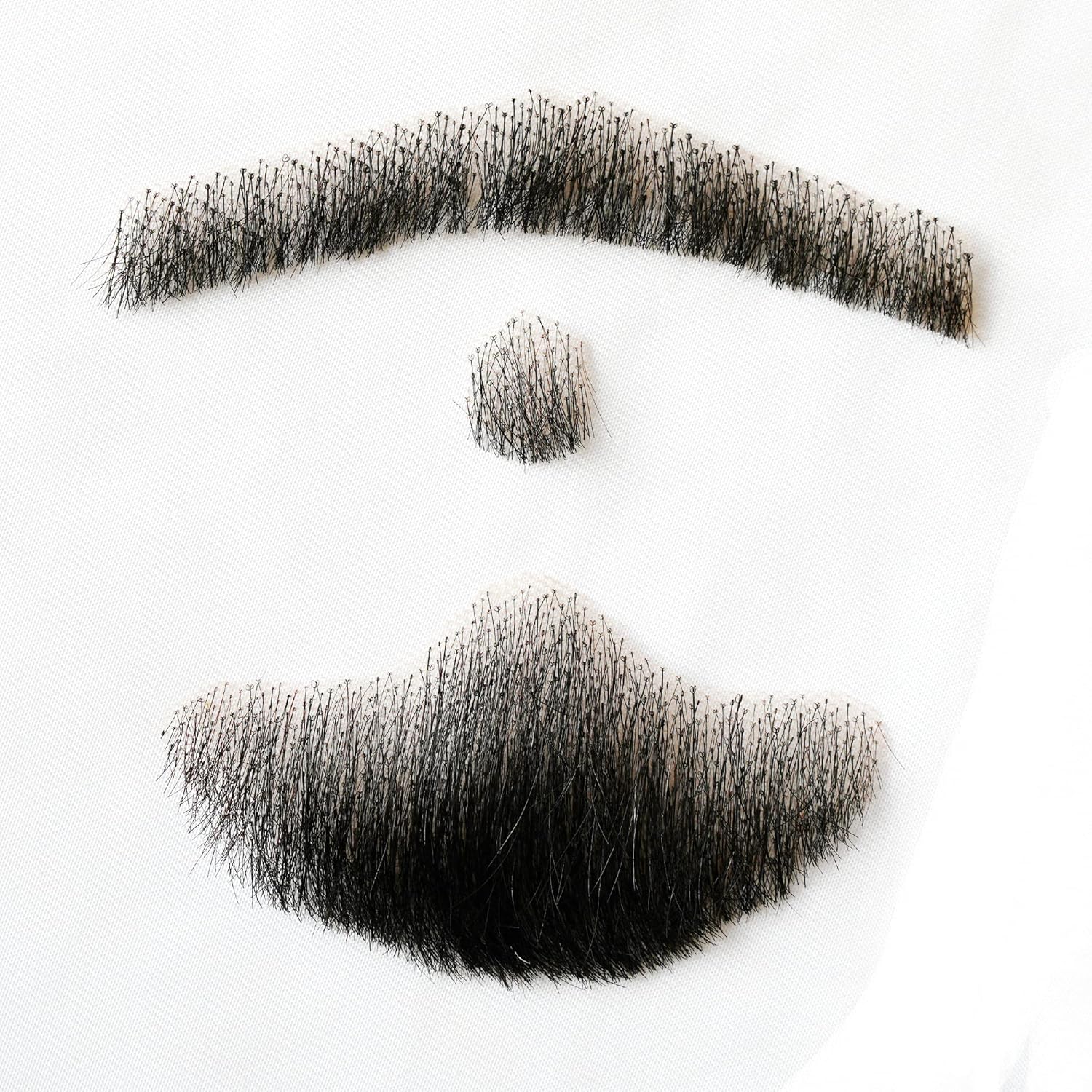 Amazon.com: Justin Happy False Mustaches Human Hair Lace Based Fake ...