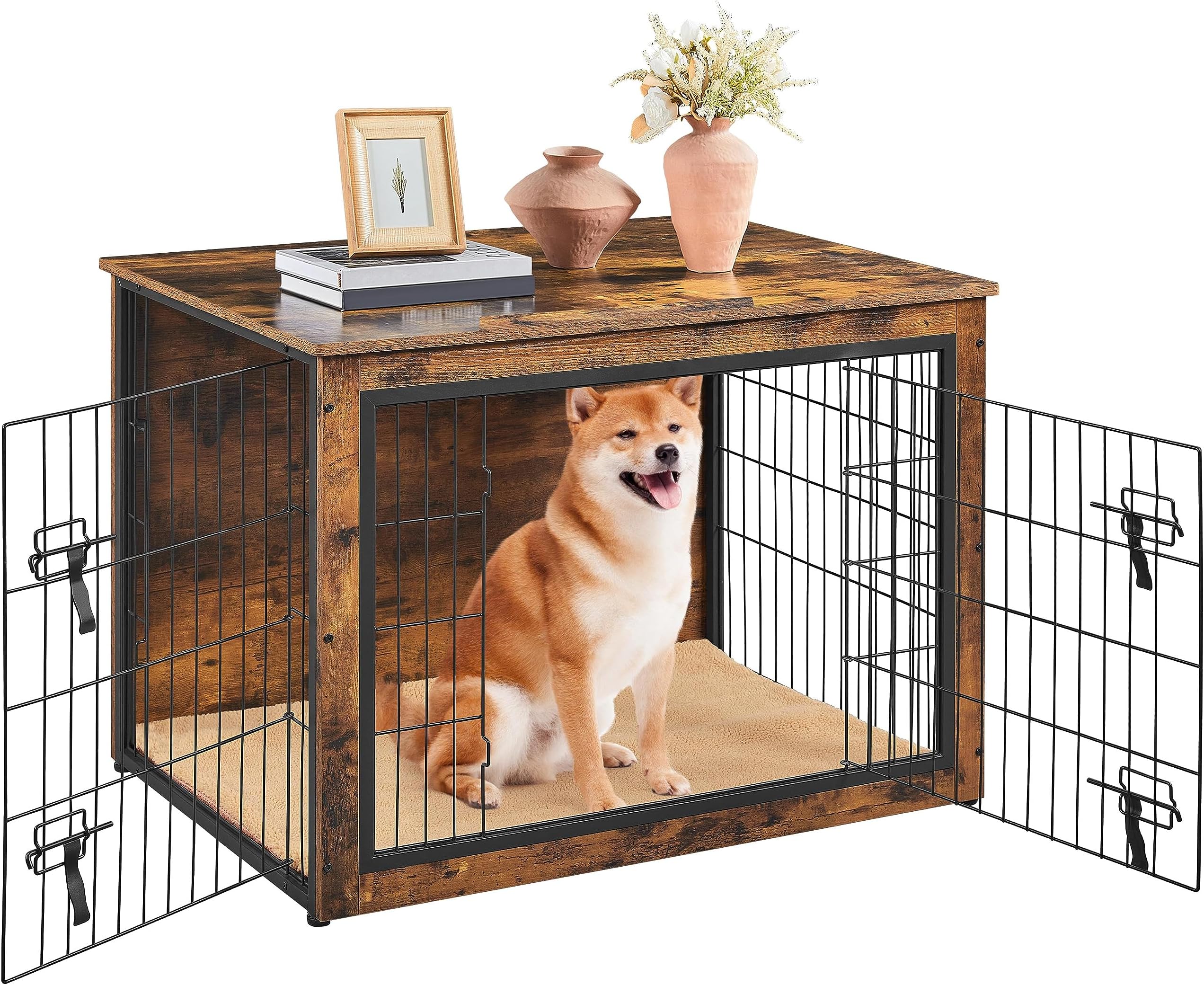 Yaheetech Large Wooden Dog Crate Furniture Style Dog Cage End Table ...