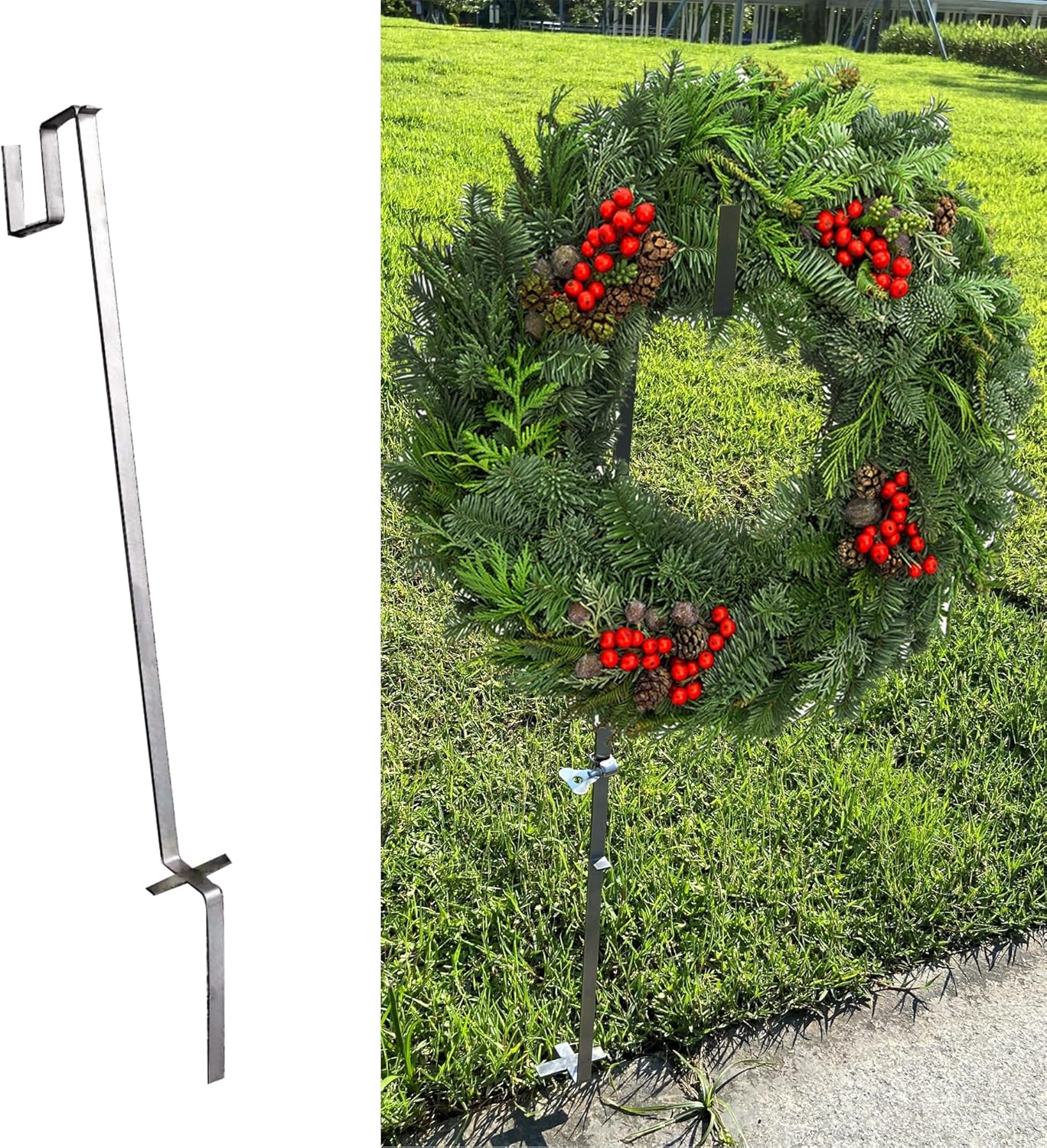 Amazon.com: SHINCEL Wreath Stand for Cemetery In Ground, Gravesite ...