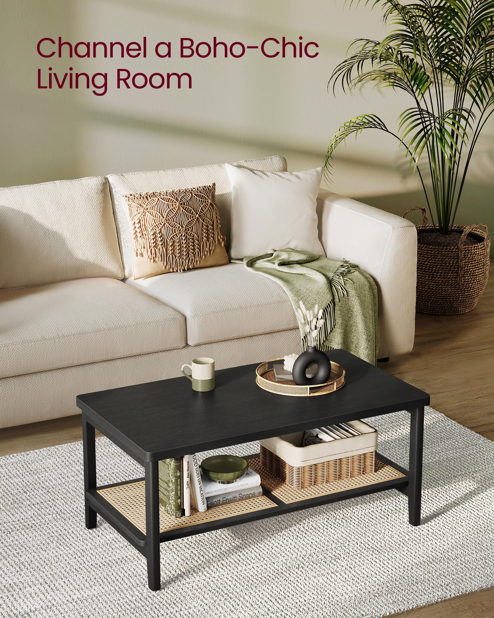 Snapklik.com : VASAGLE 2-Tier Coffee Table For Living Room, Living Room ...