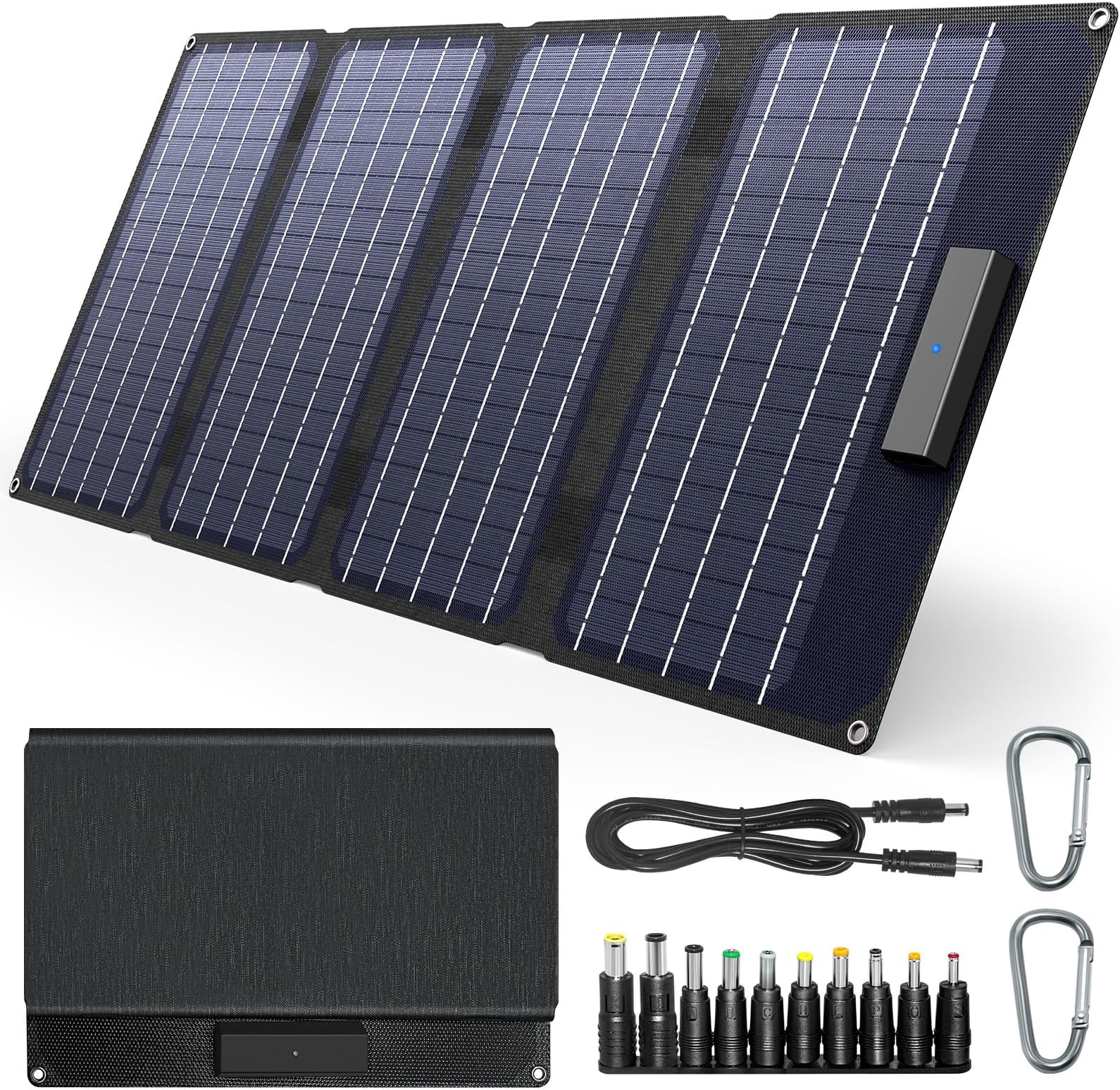 Amazon.com: Cargador de panel solar portátil de 40 W, panel solar ...