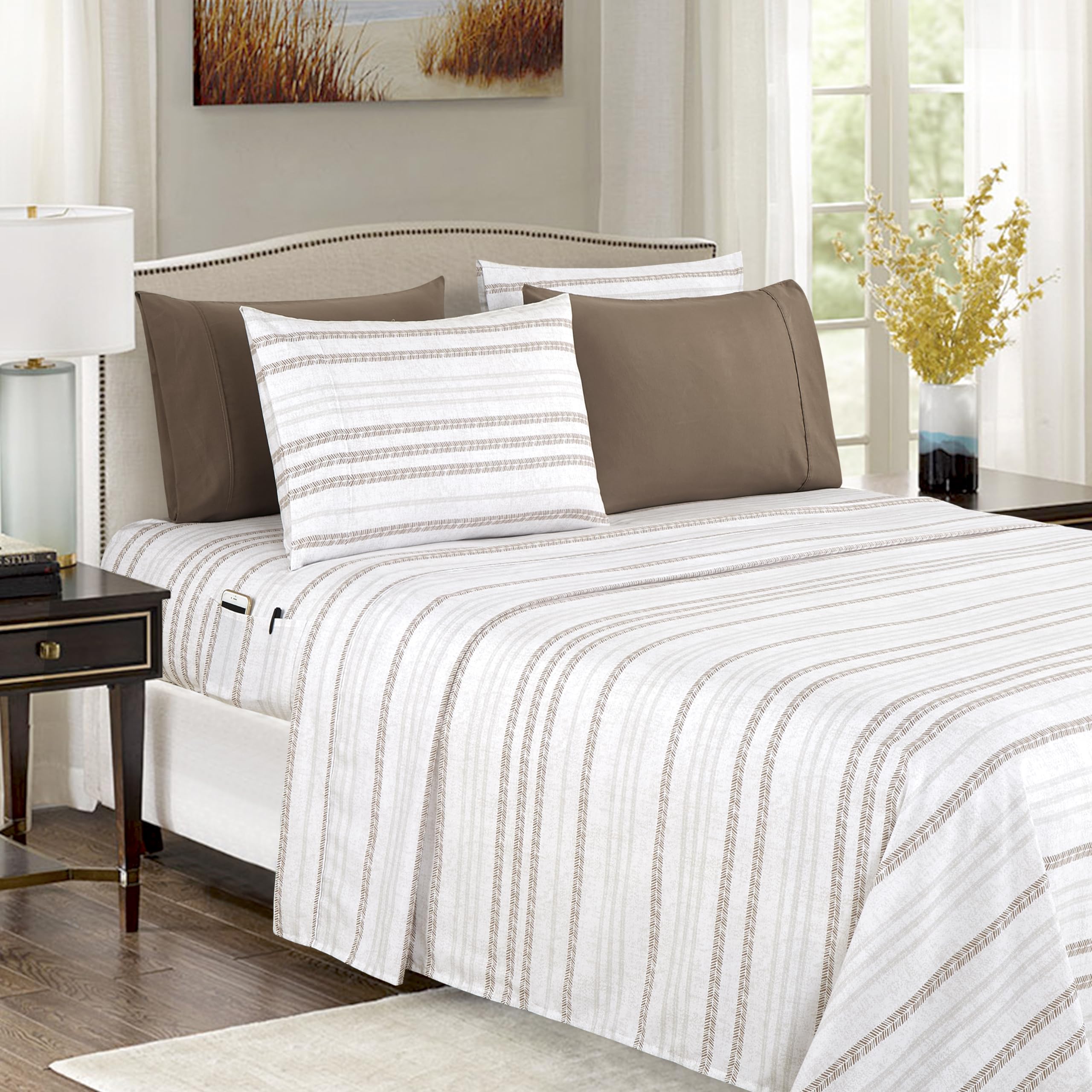 Amazon.com: Elegant Comfort Softest and Coziest 4-Piece Sheet Set ...