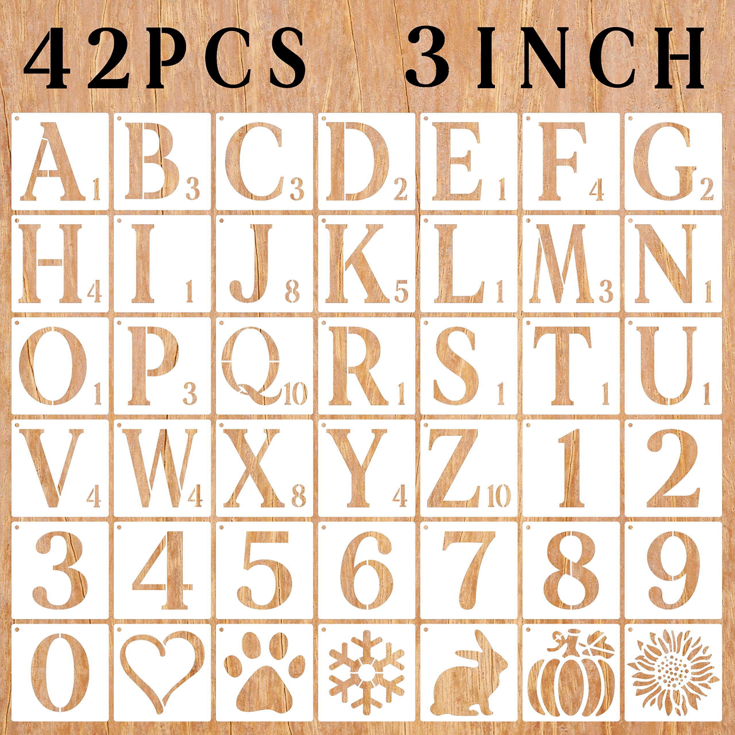 3 Inch Scrabble Letter Stencils For Painting On Wood 42pcs | Desertcart ...