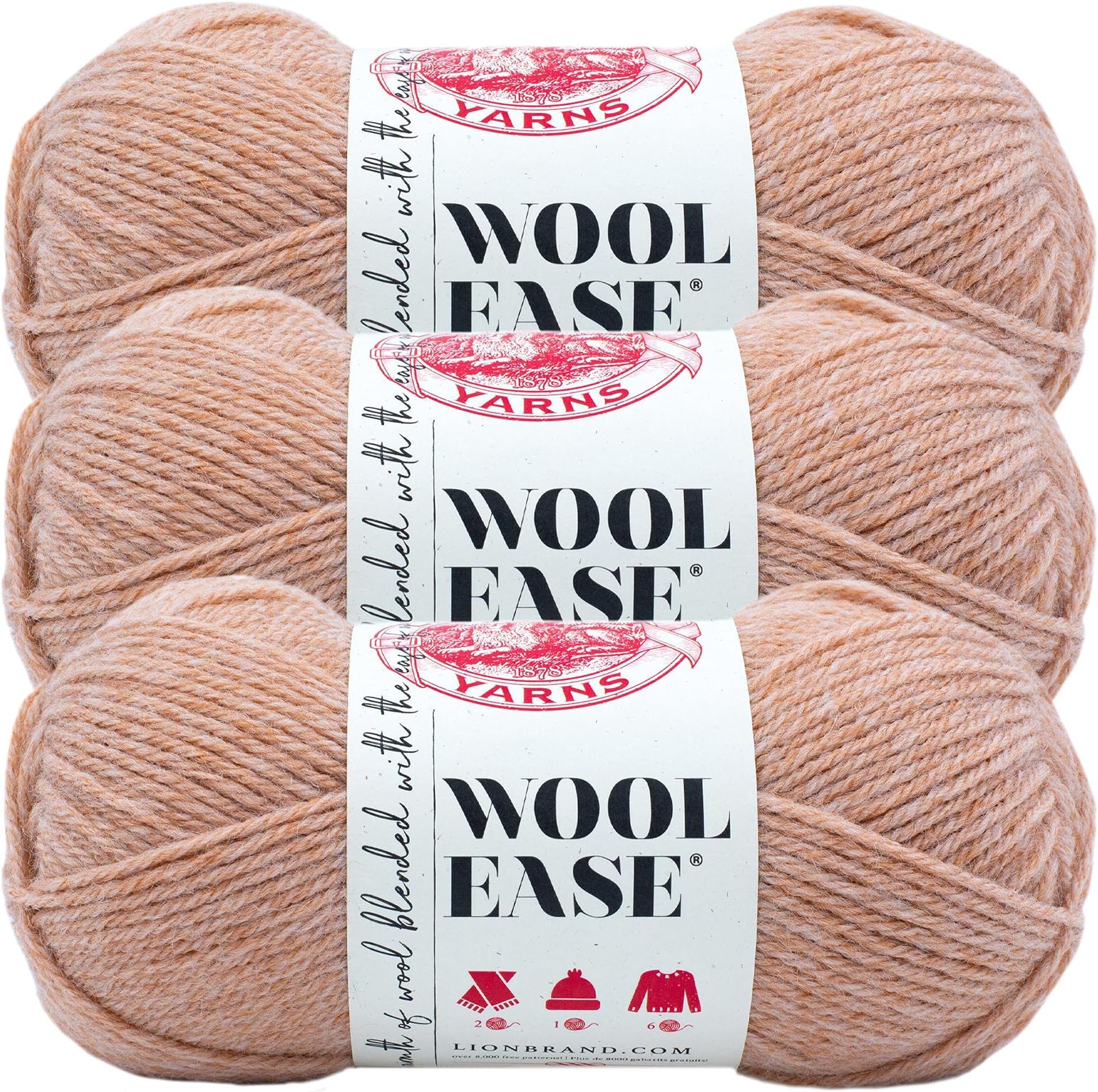 Amazon.com: Patons Classic Wool Roving Yarn, 3.5 oz, Natural, 1 Ball