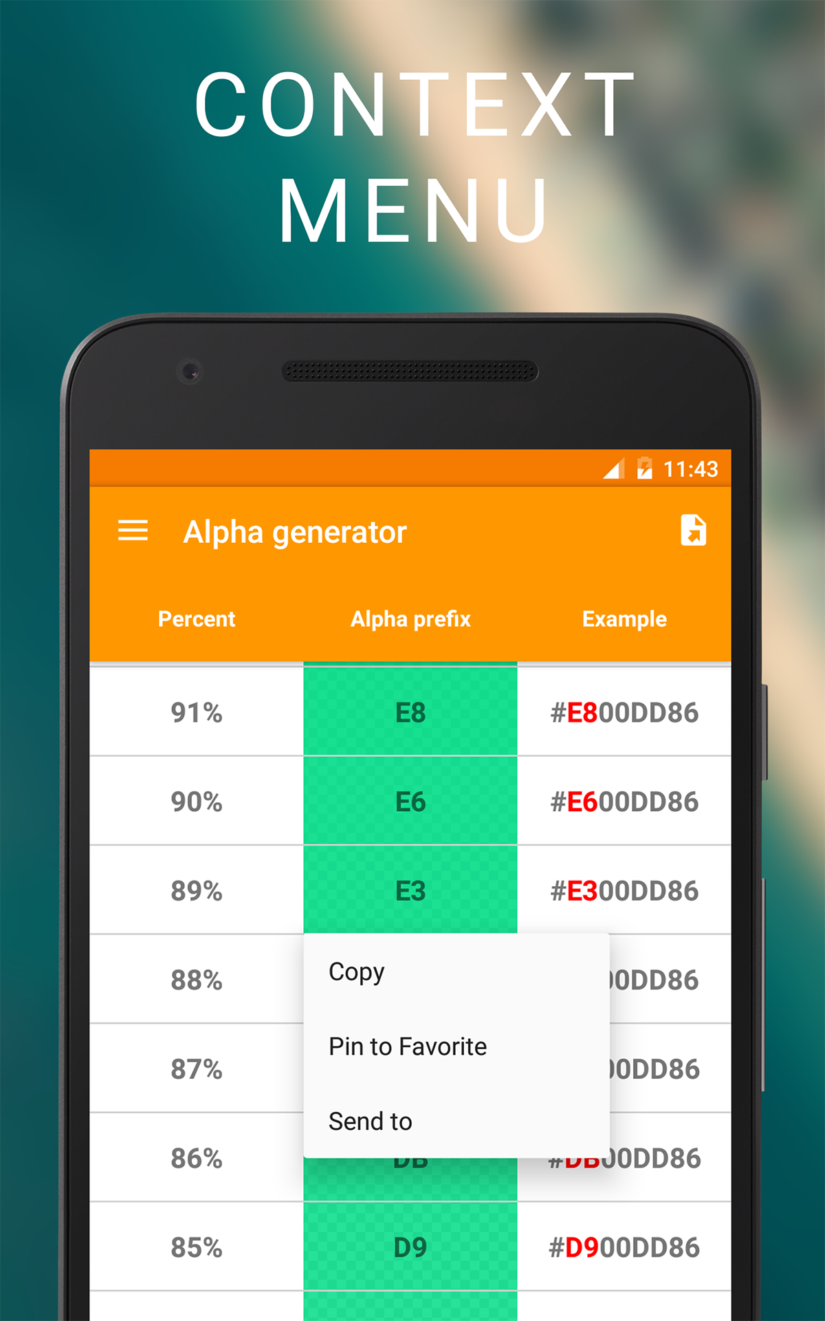 Alpha Hex Color for Android - App on Amazon Appstore