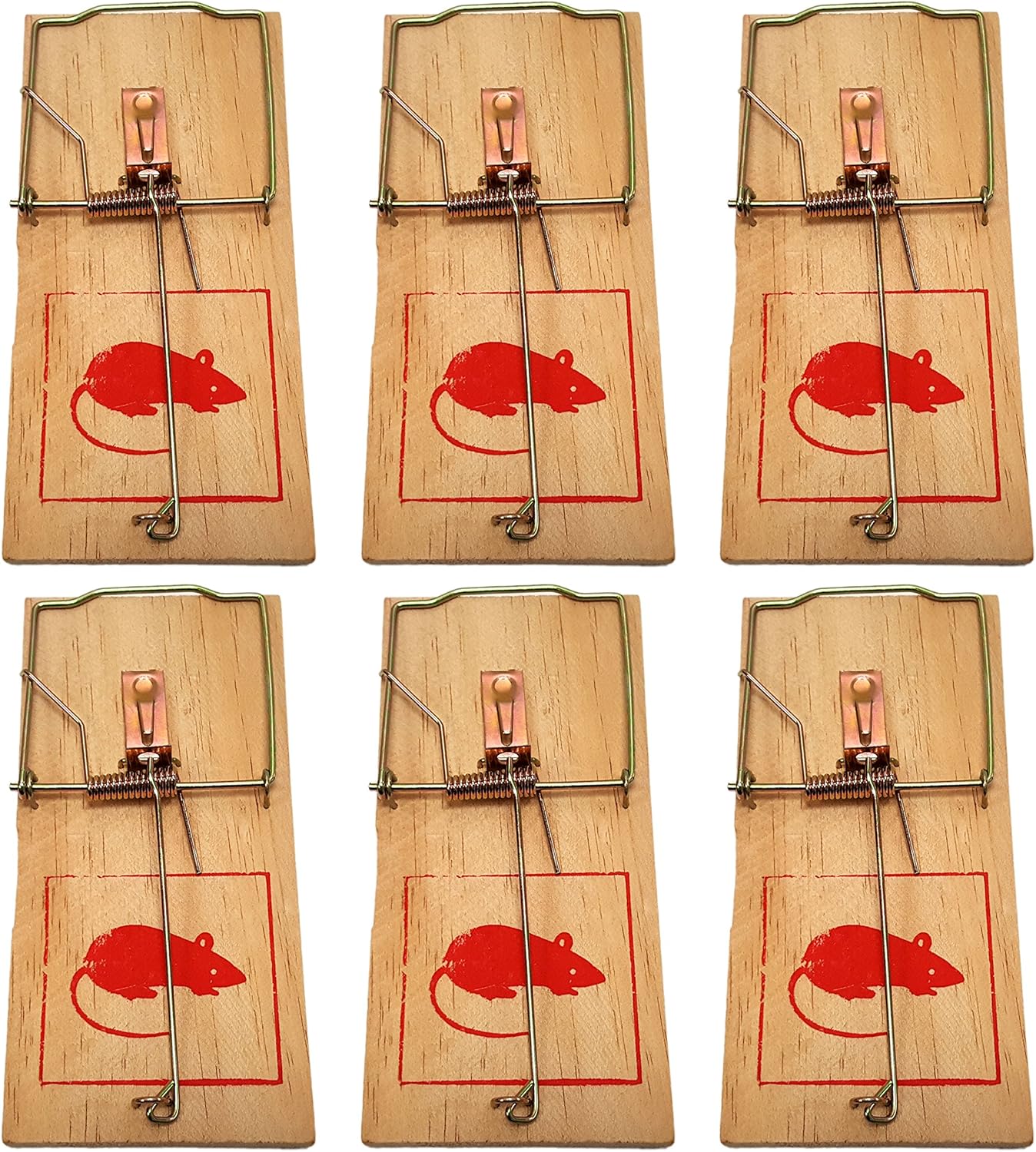 Amazon.com : Black Duck Brand Set of 6 Wooden Rat Traps Base w/Wire ...