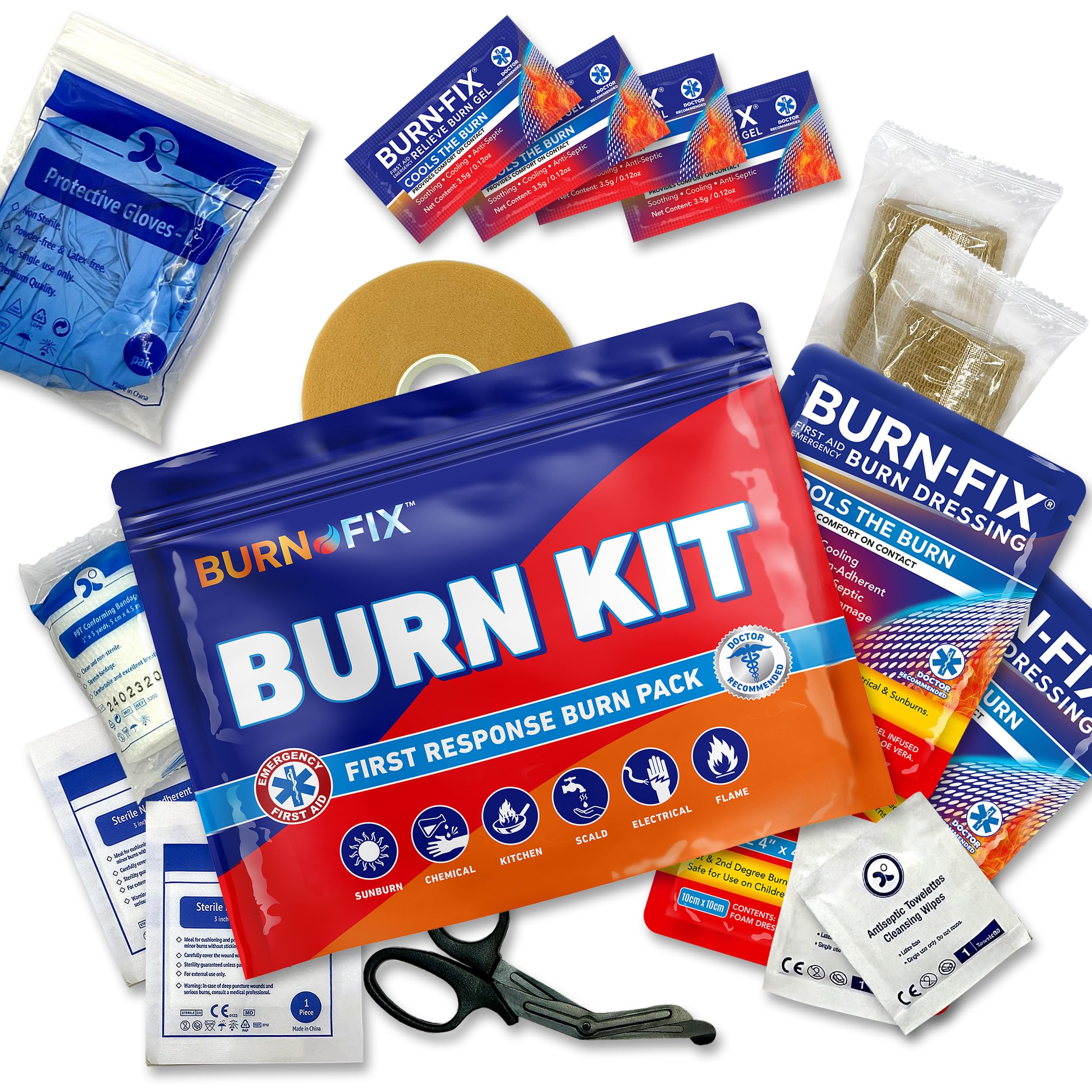 Moist Burn Pads Lightning X Cooling Burn Relief Gel 4\" X 4\" Burn ...