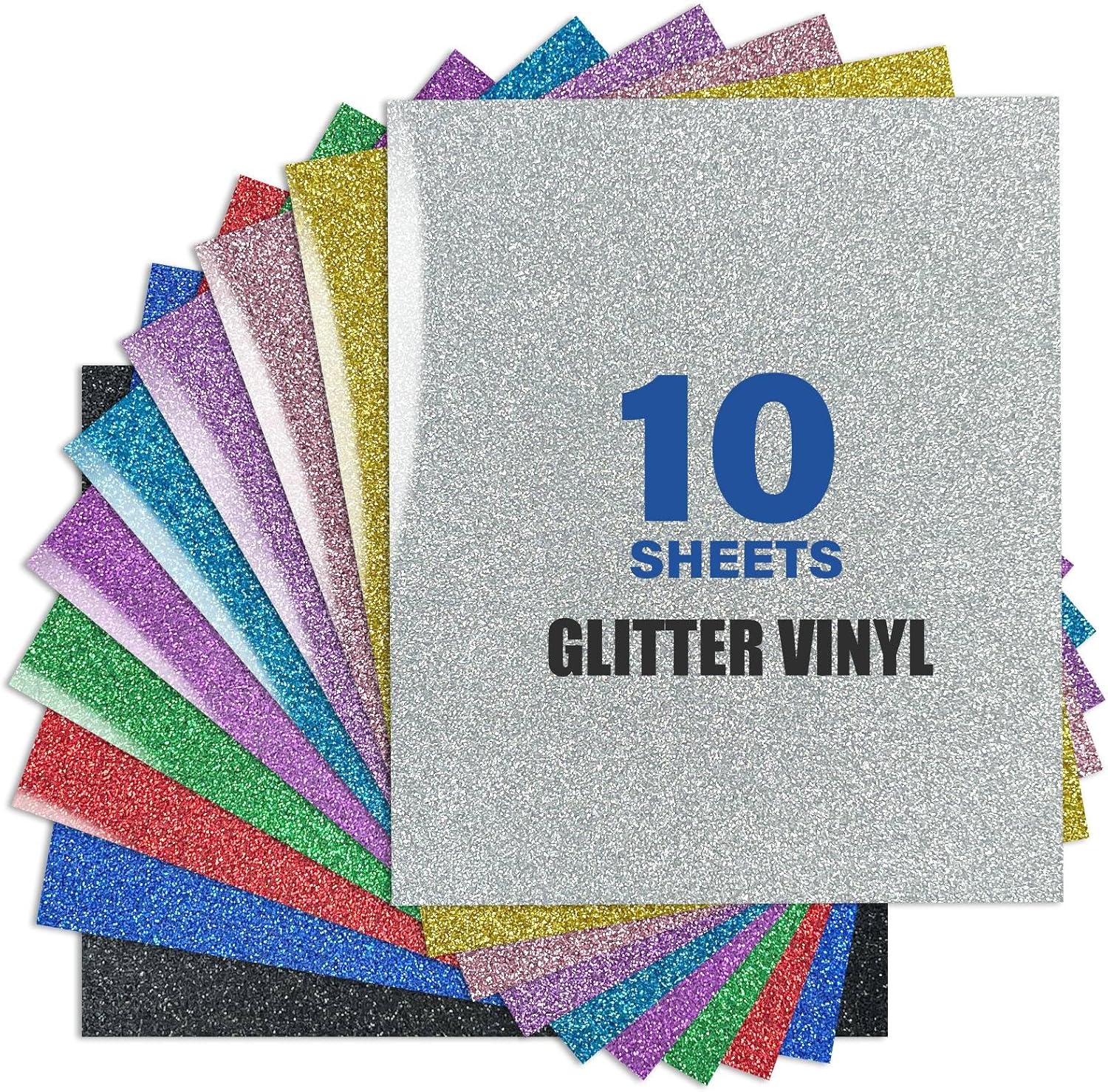 Amazon.com: Efuncro- Glitter HTV Heat Transfer Vinyl,Iron on for T ...