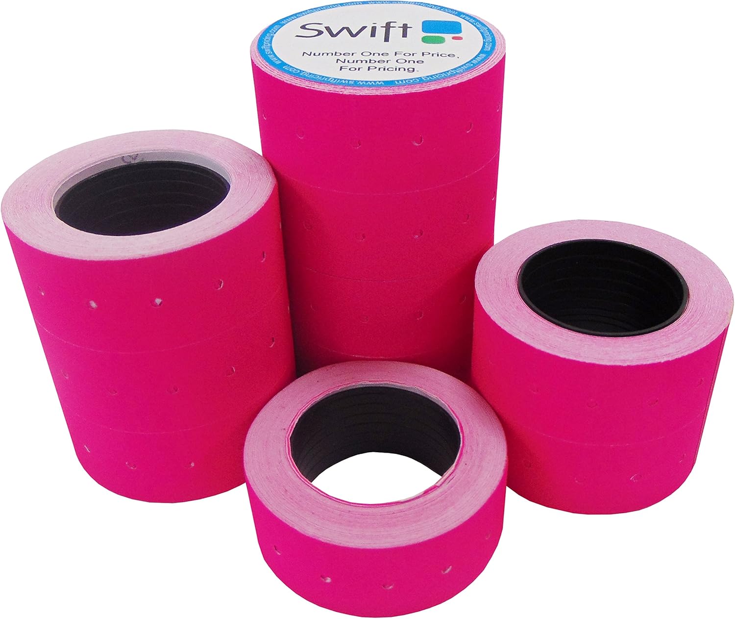 Swift 22 x 12 mm Price Gun Labels Pink 10 Rolls 5,000 Stickers ...