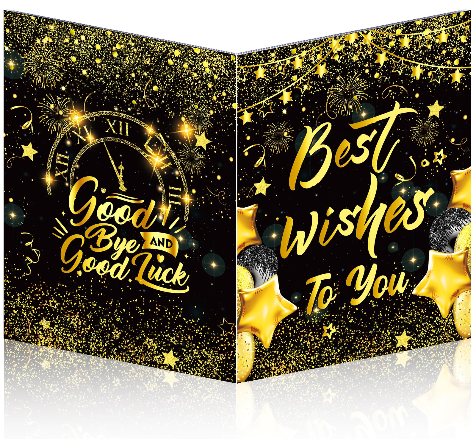 Amazon.com : Giant Farewell Greeting Card 22 x 14 inch Black Gold Guest ...
