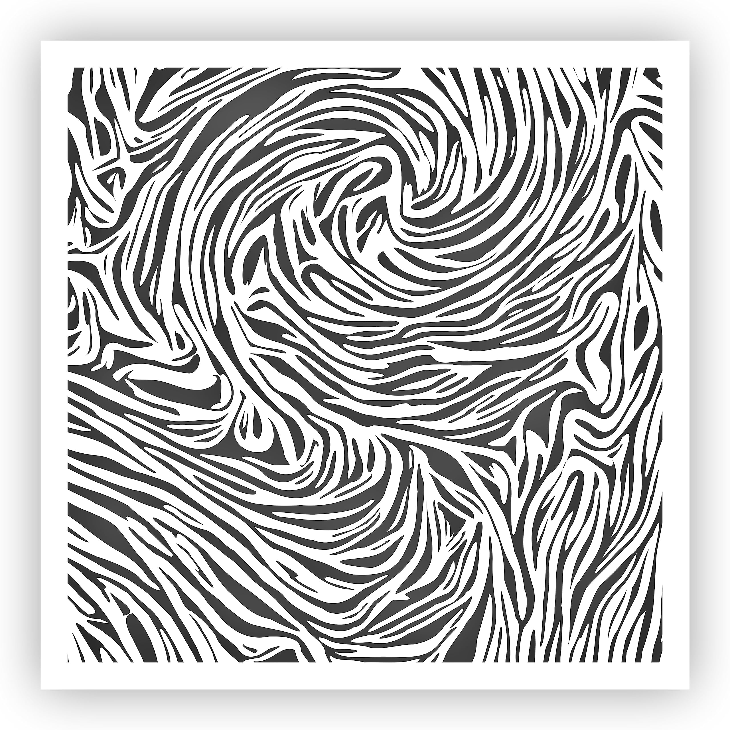 Zebra Animal Stripes #2 Stencil - Choose a Size - Laser-Cut Reusable ...