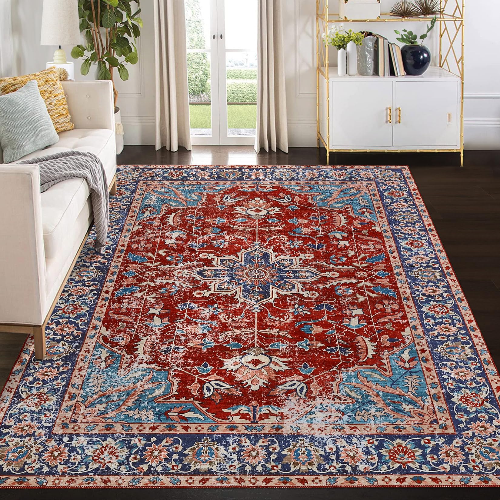 Amazon.com: ROYHOME 9x12 Area Rug Large Machine Washable Vintage Area ...