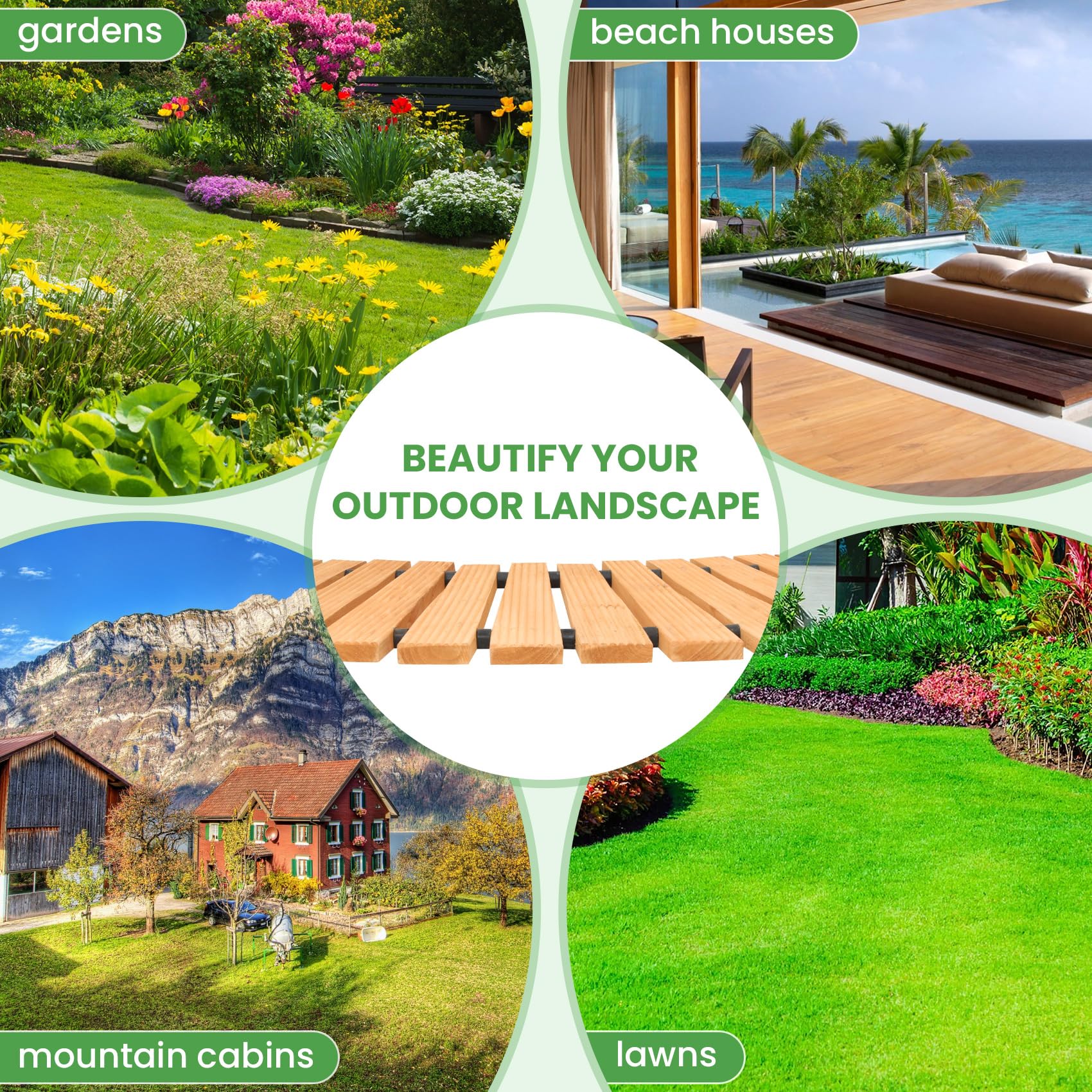 Snapklik.com : Wooden Garden Pathway12ft Roll Out Wooden Pathway Garden ...