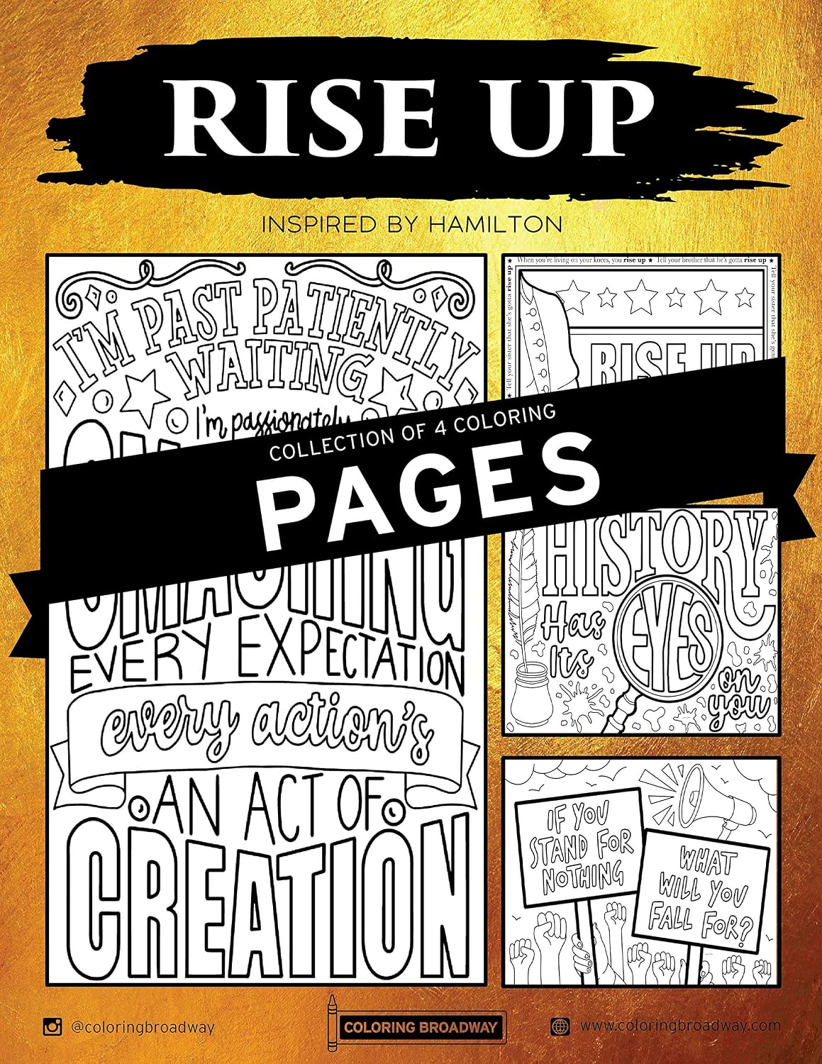 Amazon.com: Coloring Broadway - Hamilton Inspired Coloring Pages (Set ...