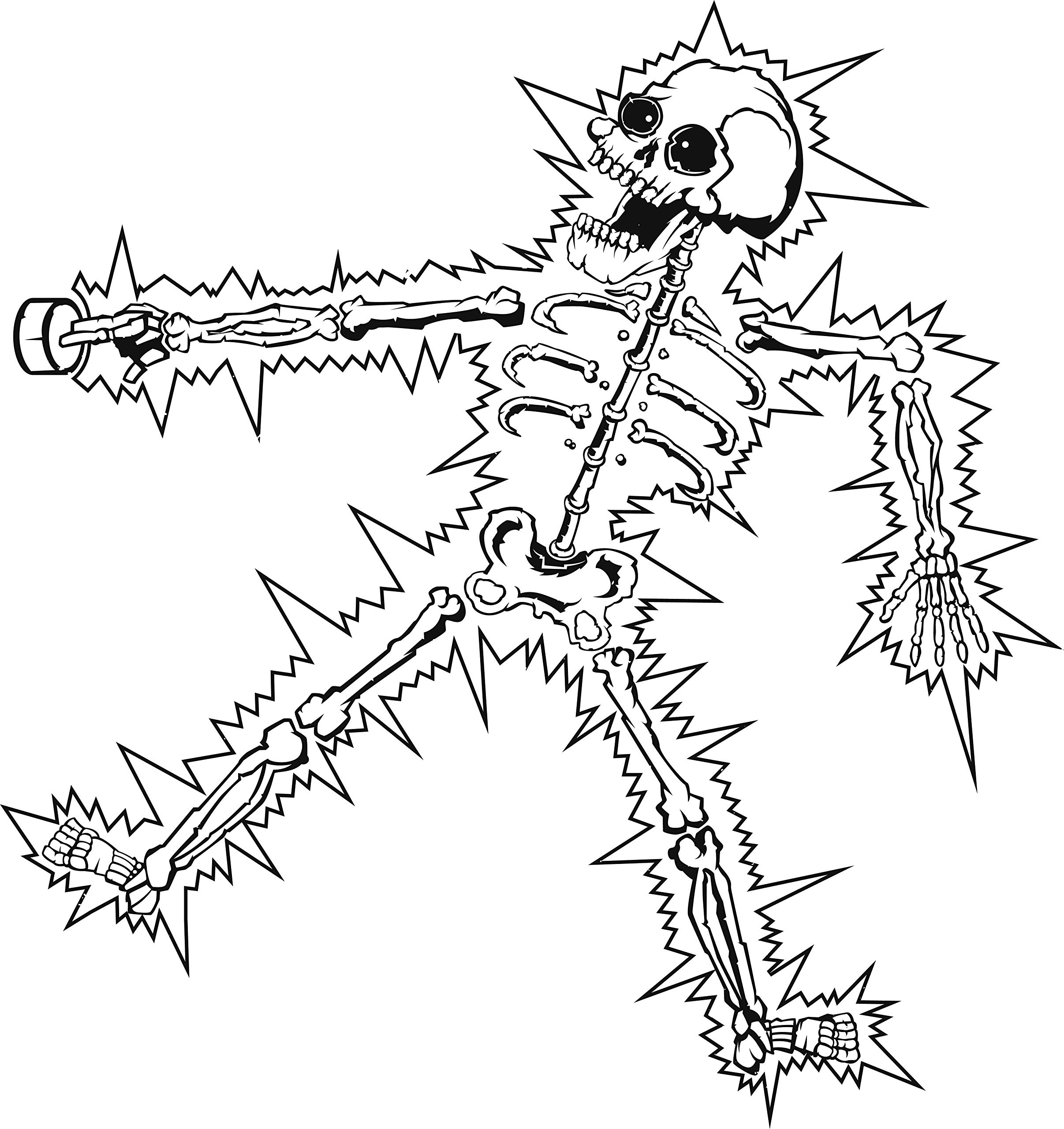 Scary Cartoon Skeleton