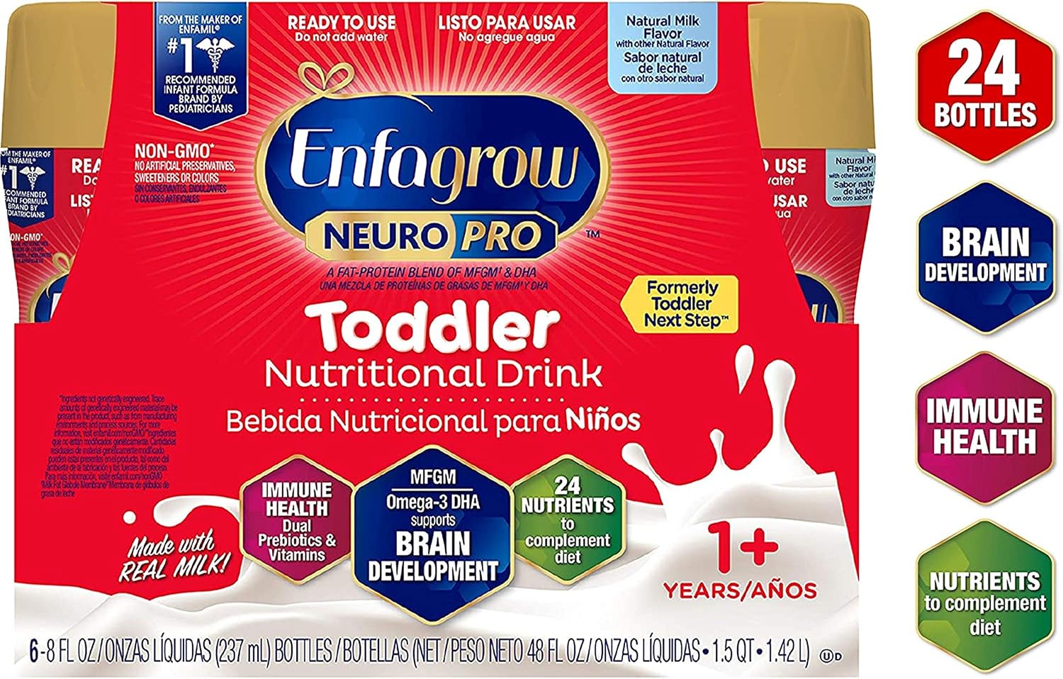 Amazon.com: Enfagrow PREMIUM Toddler Nutritional Drink, Made with Real ...