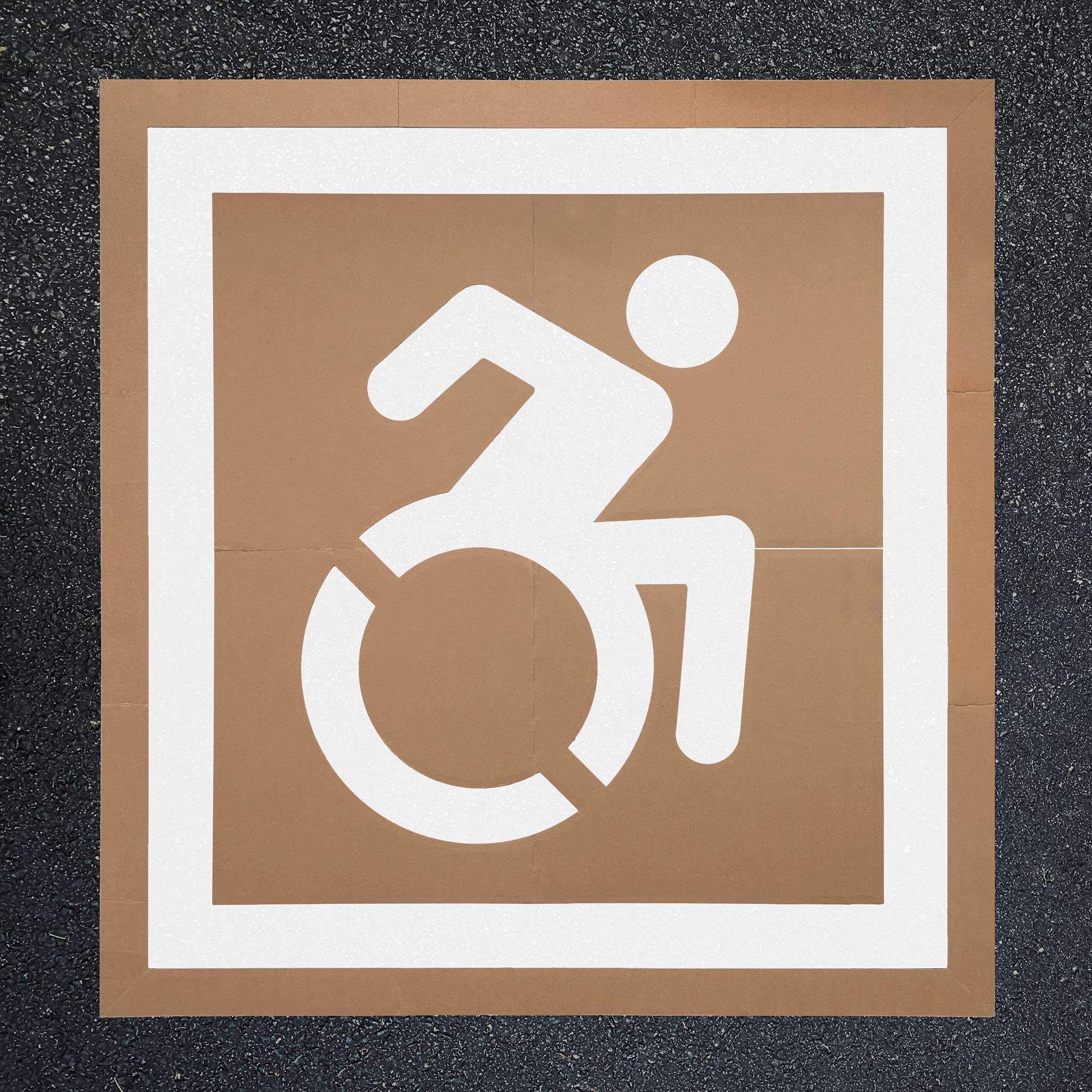 Snapklik.com : APS 39" NYSDOT Handicap Stencil Kit ADA Pavement ...