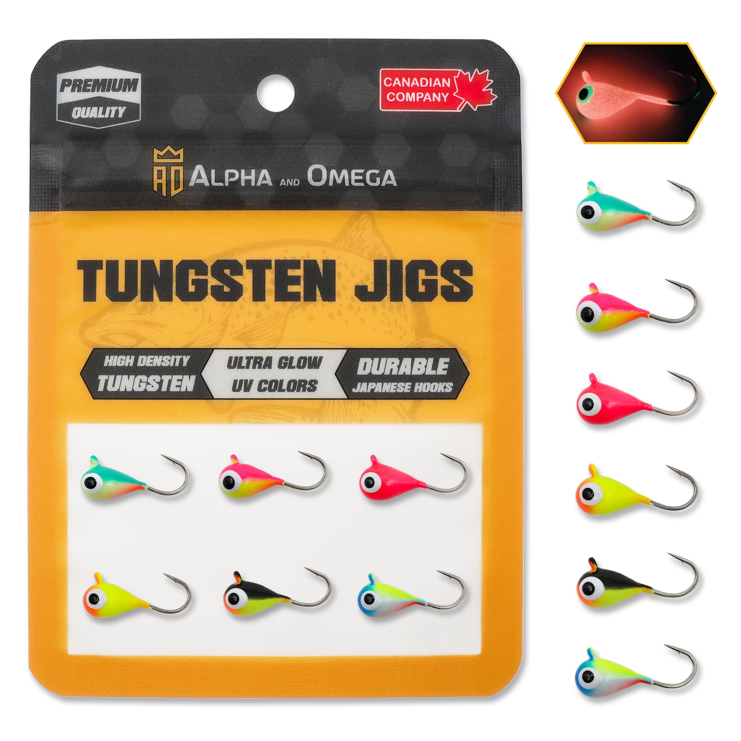ALPHA and OMEGA - Tungsten Jig KIT (6 Jigs) (5.5mm / Hook #10) Ultra ...