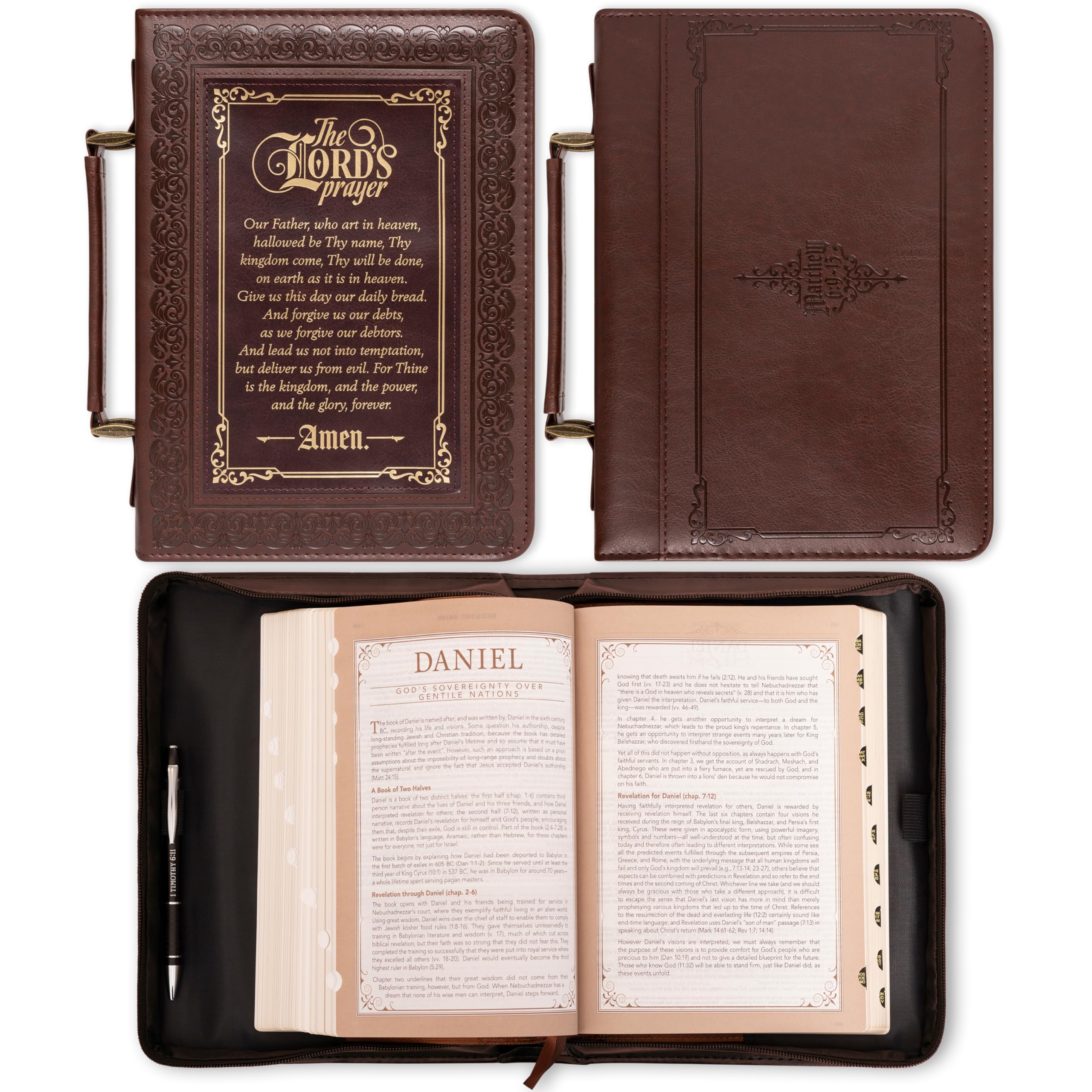 Christian Art Gifts Classic Bible & Book Cover for Men & Women: The ...