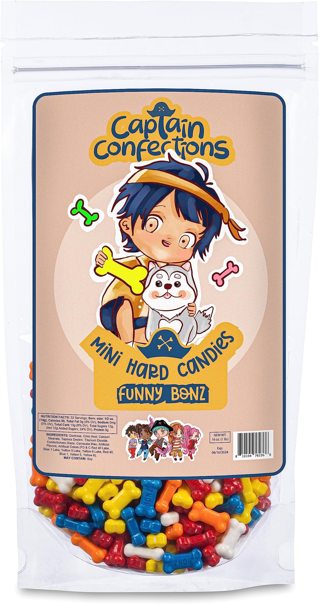 Amazon.com : Bonz Bone Candy Bulk 2lb Bag of Dog Candy Bones by ...