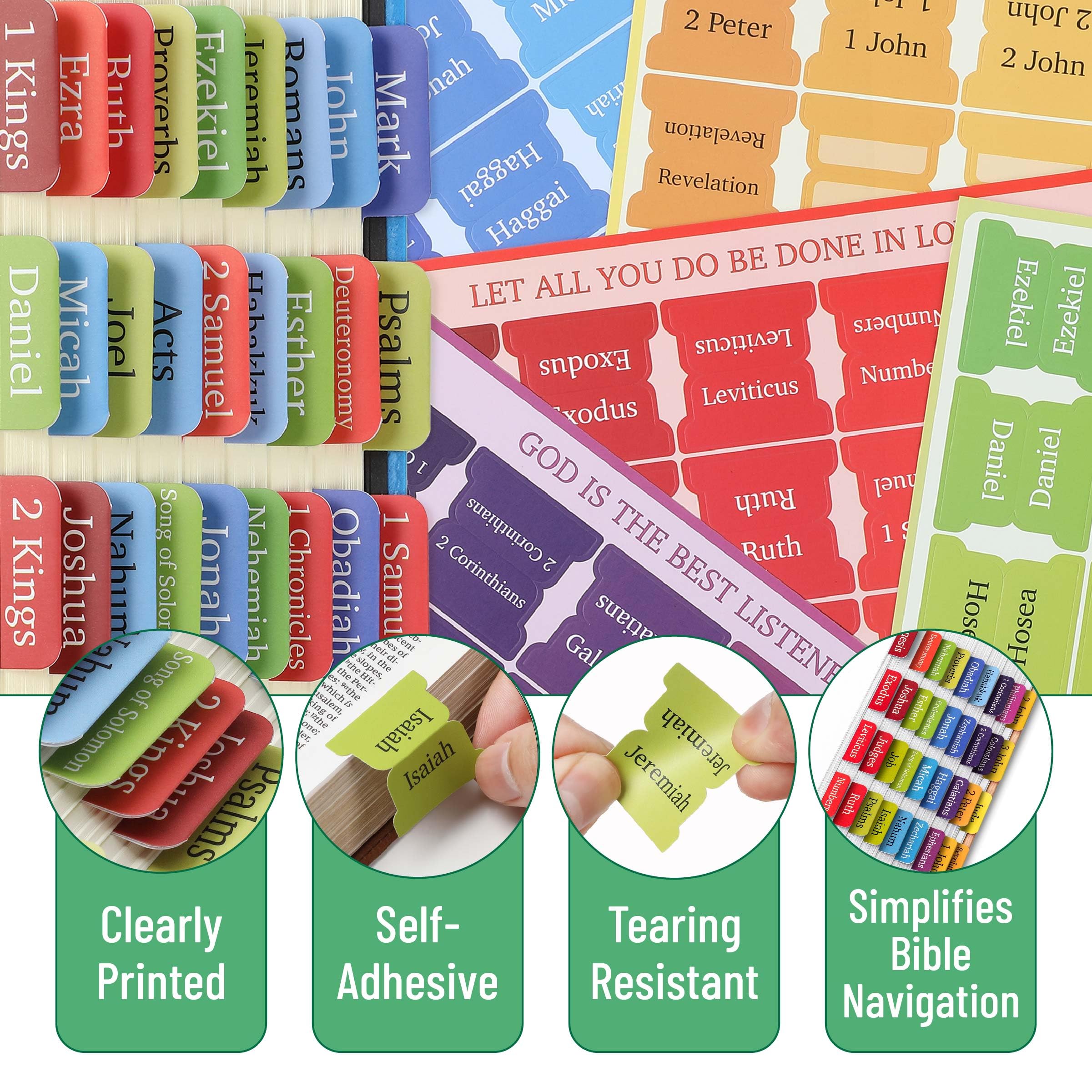 Snapklik.com : Mr Pen- Bible Tabs, 75 Tabs, Rainbow Theme, Laminated ...