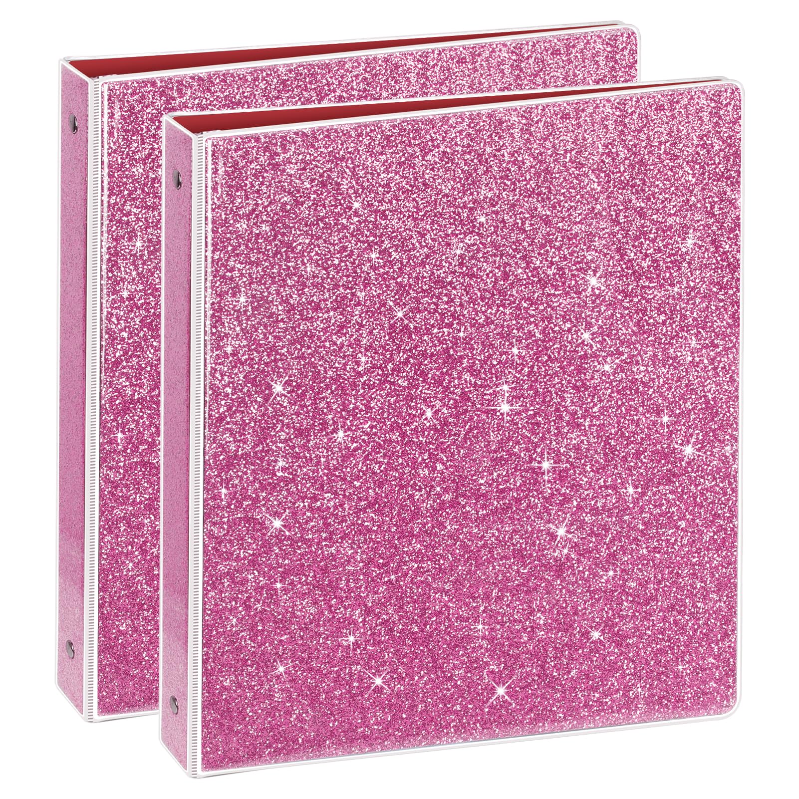 Amazon.com : NatureTouch 3 Ring Binder, Glitter 1 Inch Binder Organizer ...