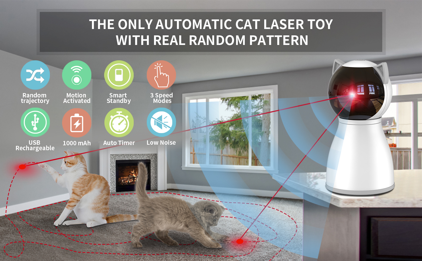 Watch Random Trajectory Motion Activated Automatic Cat Laser Toy on ...