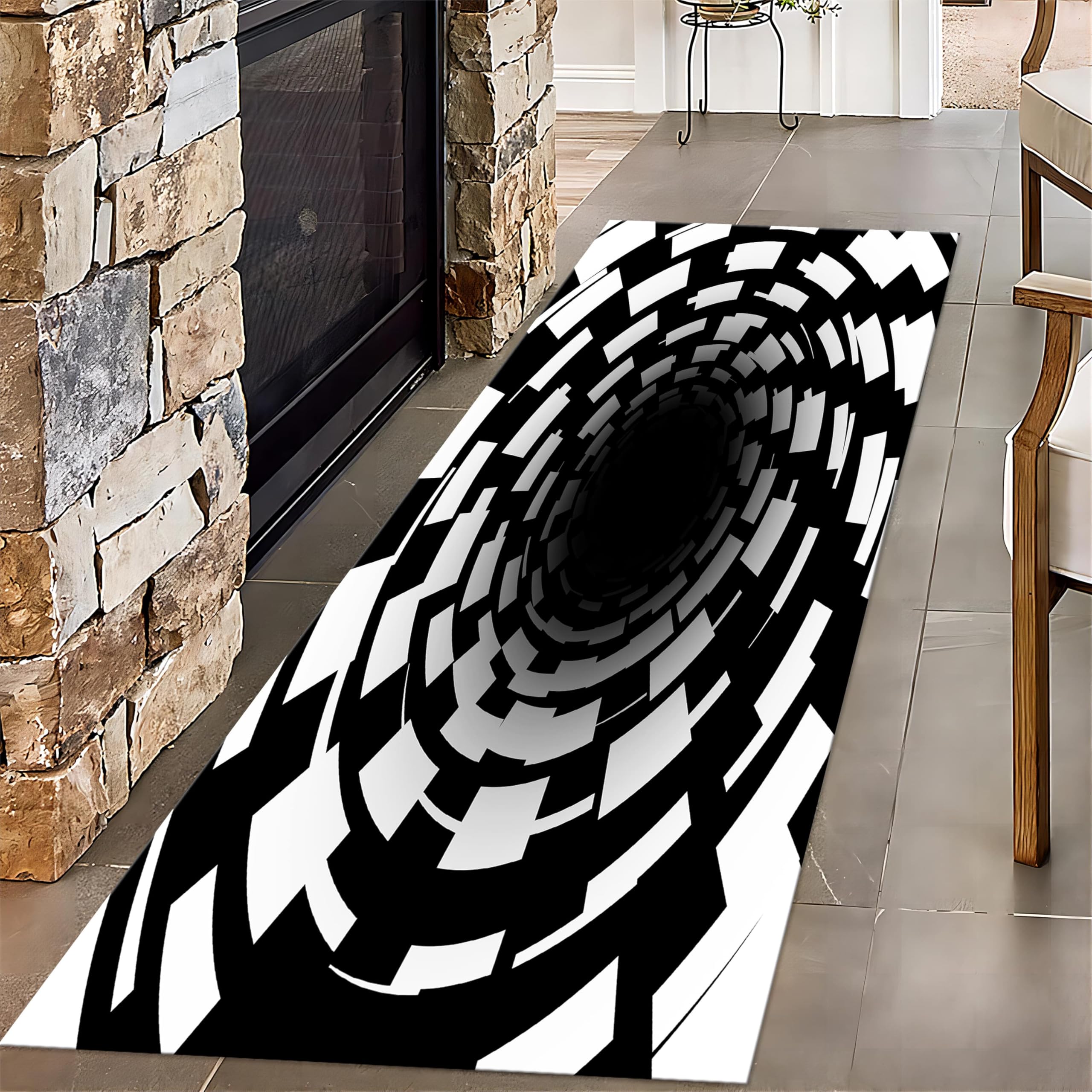 Amazon.com: 3D Optical Illusion Long Hallway Rug Runners, 3.3x7ft ...