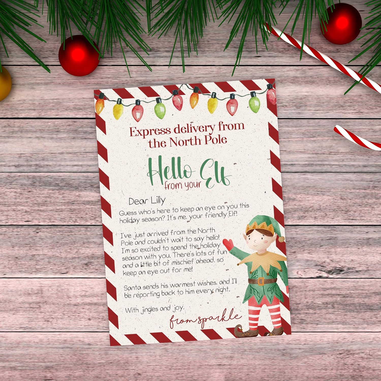 Personalised Elf On The Shelf Letter - Elf Hello, Elf Goodbye, Elf ...