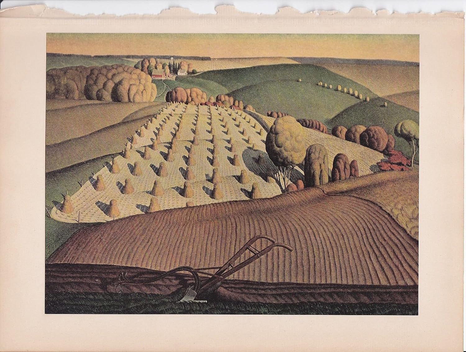 Amazon.com: 1939 Vintage "FALL PLOWING" by GRANT WOOD A FABULOUS Color ...