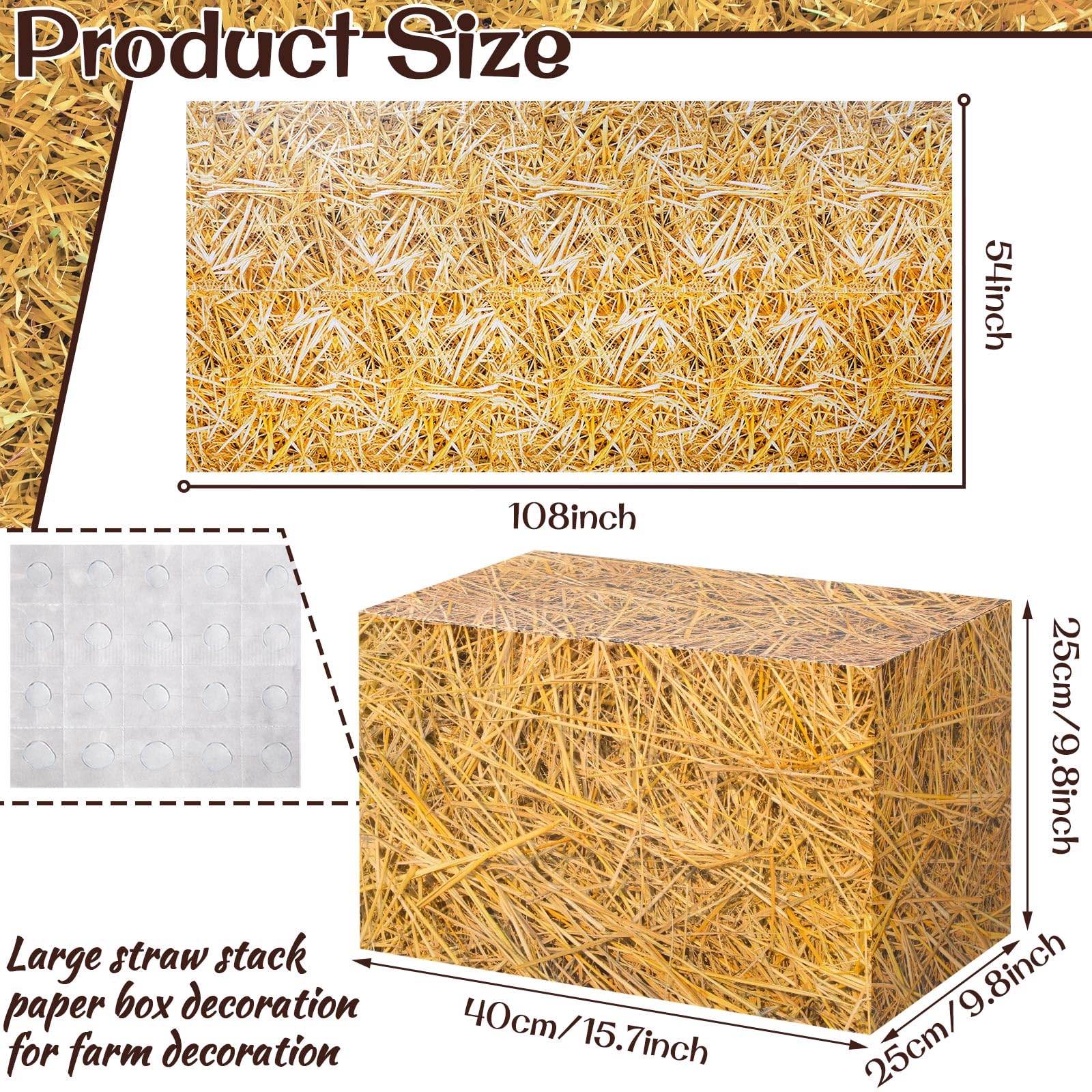 Snapklik.com : Hay Bale Decoration 6 Pack Western Cowboy Party ...